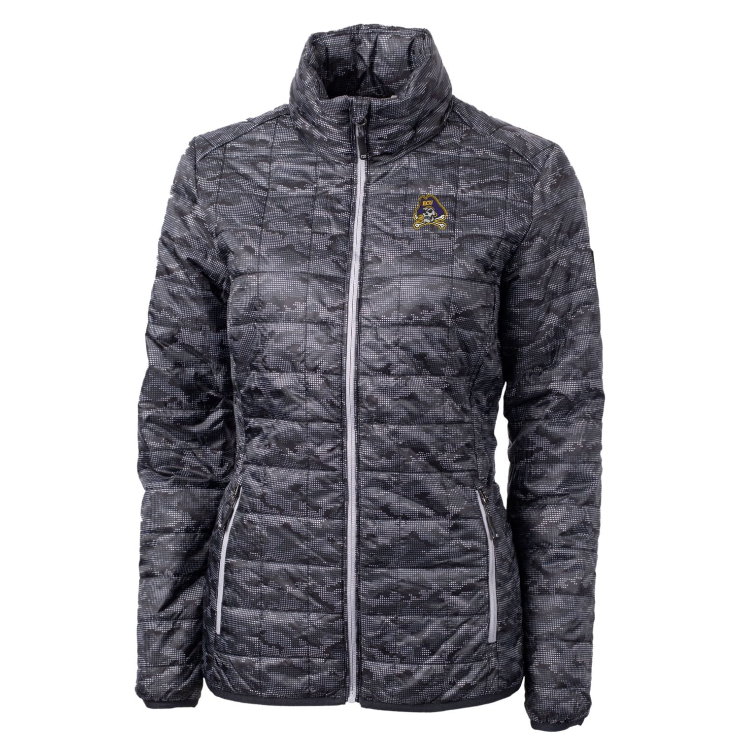 Women's Cutter & Buck Black ECU Pirates Eco Full-Zip Puffer Jacket ...