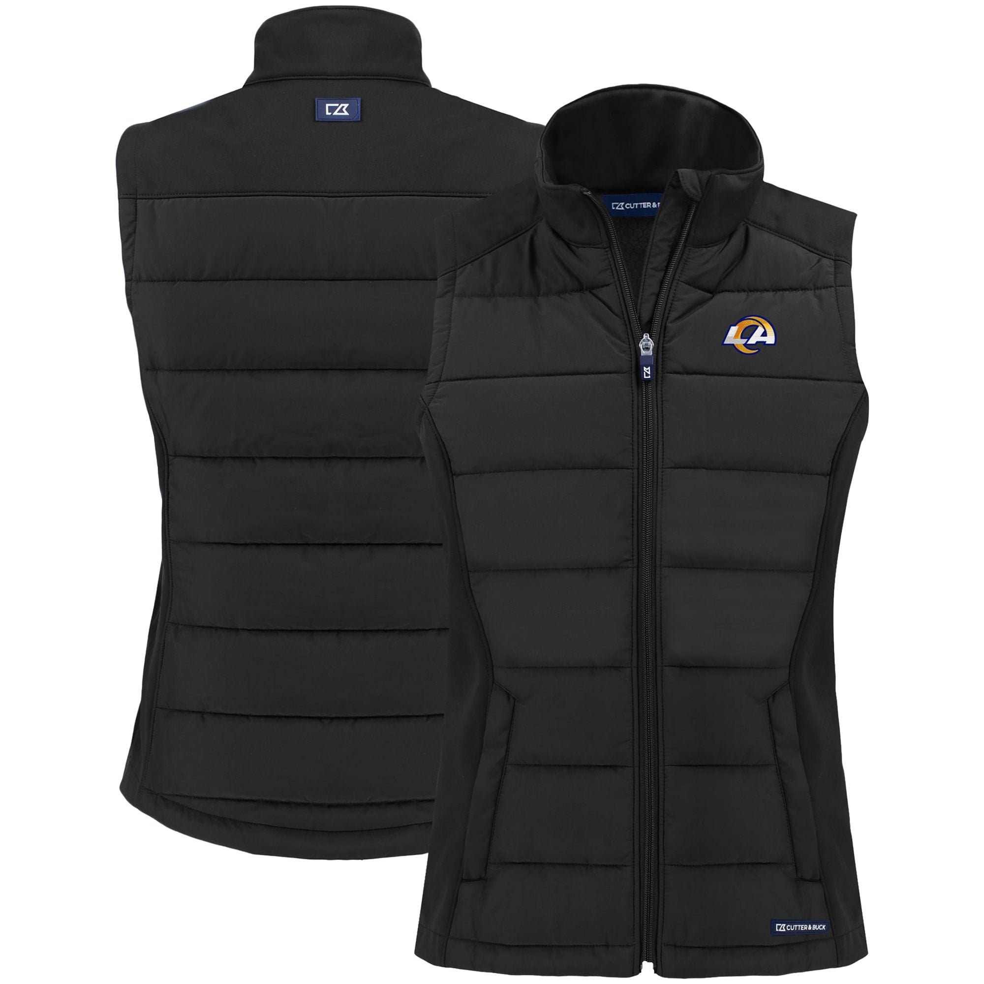 Womens Cutter And Buck Black Los Angeles Rams Primary Mark Evoke