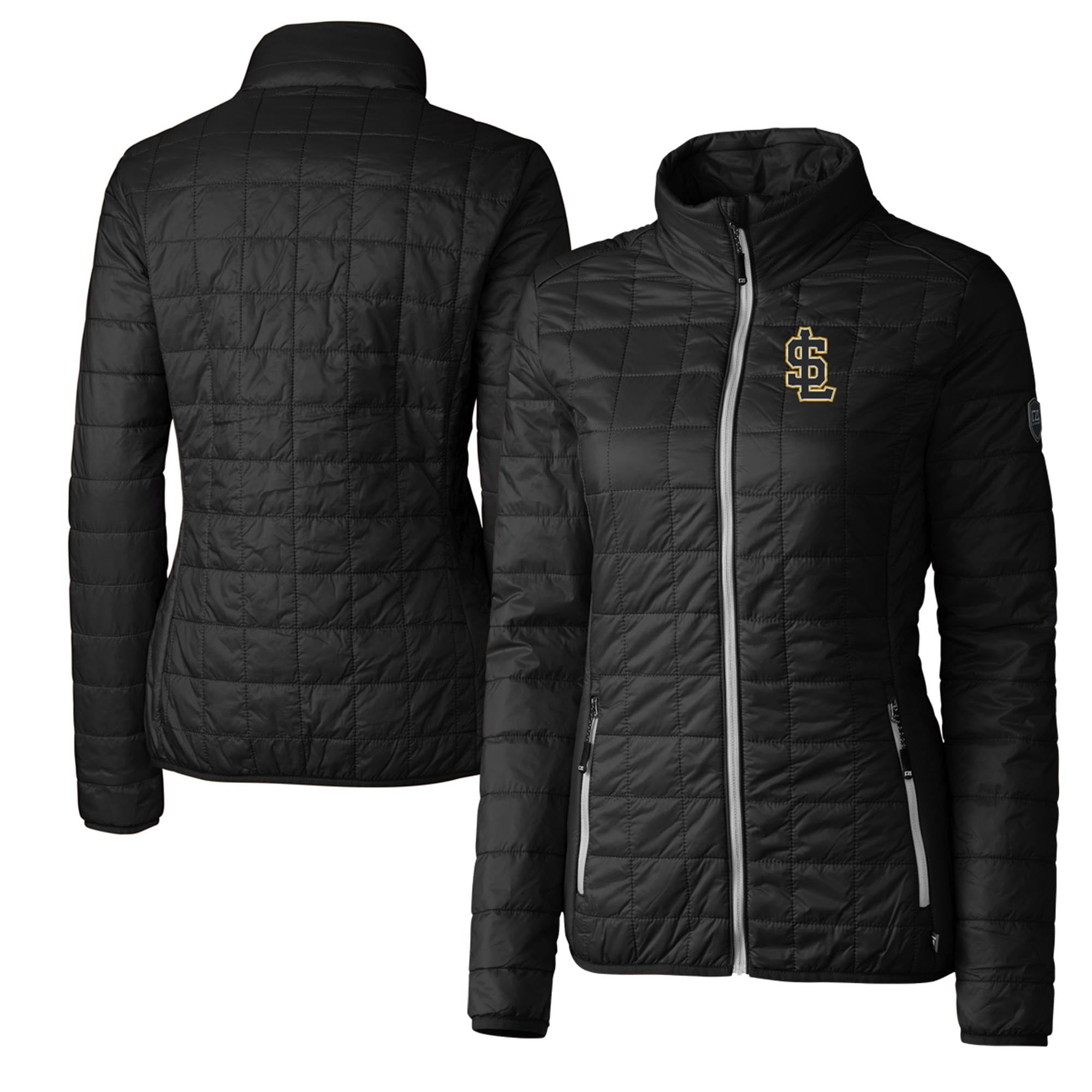 Women's Cutter & Buck Black Salt Lake Bees Rainier Primaloft Eco Full ...