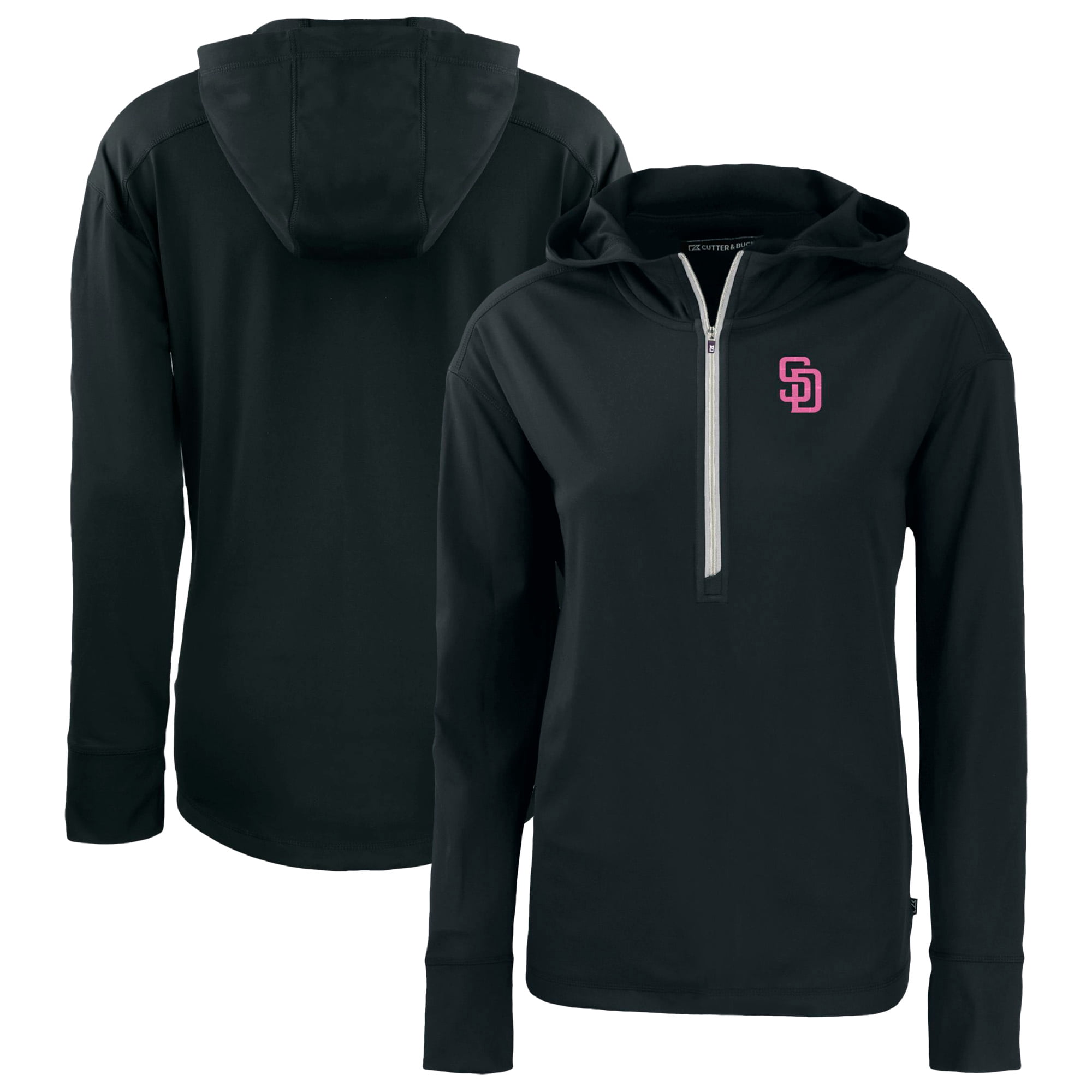 Women's Cutter & Buck Black San Diego Padres City Connect Daybreak Eco ...