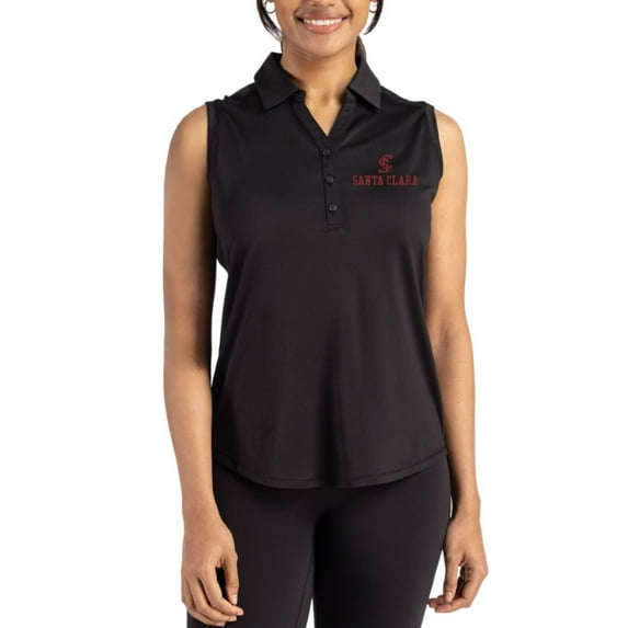 Women's Cutter & Buck Black Santa Clara Broncos Forge Eco Stretch ...