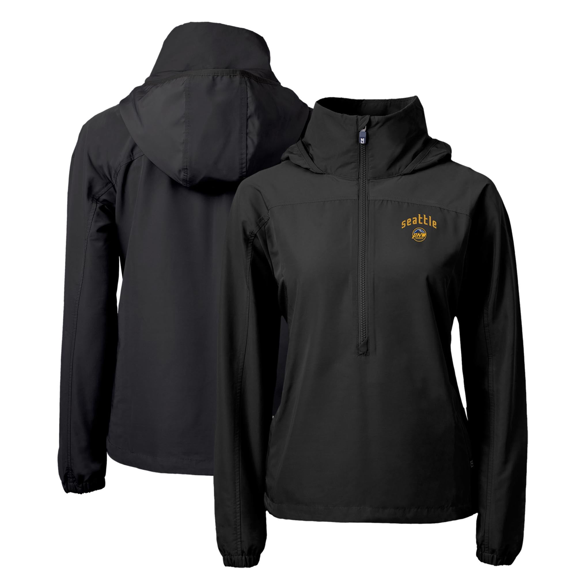 Women's Cutter & Buck Black Seattle Mariners City Connect Charter Eco ...