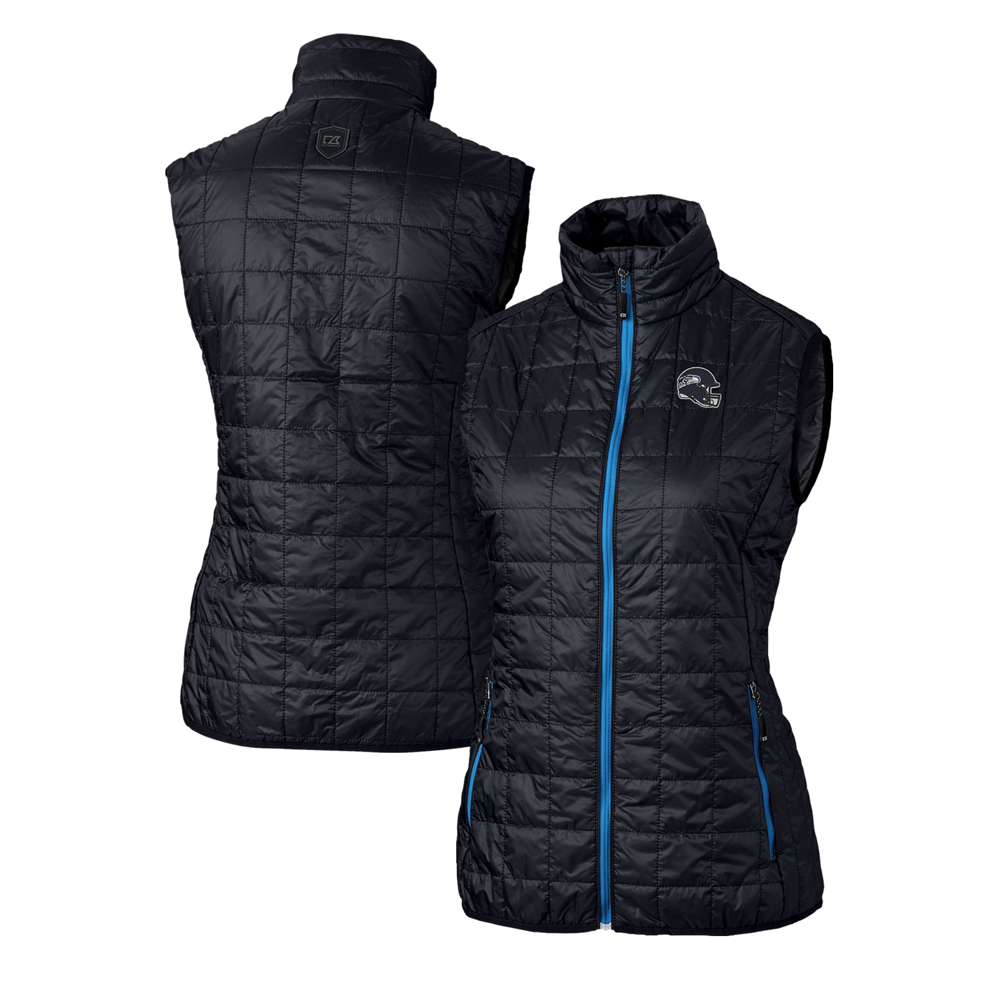 Women's Cutter & Buck College Navy Seattle Seahawks Helmet Logo Rainier ...