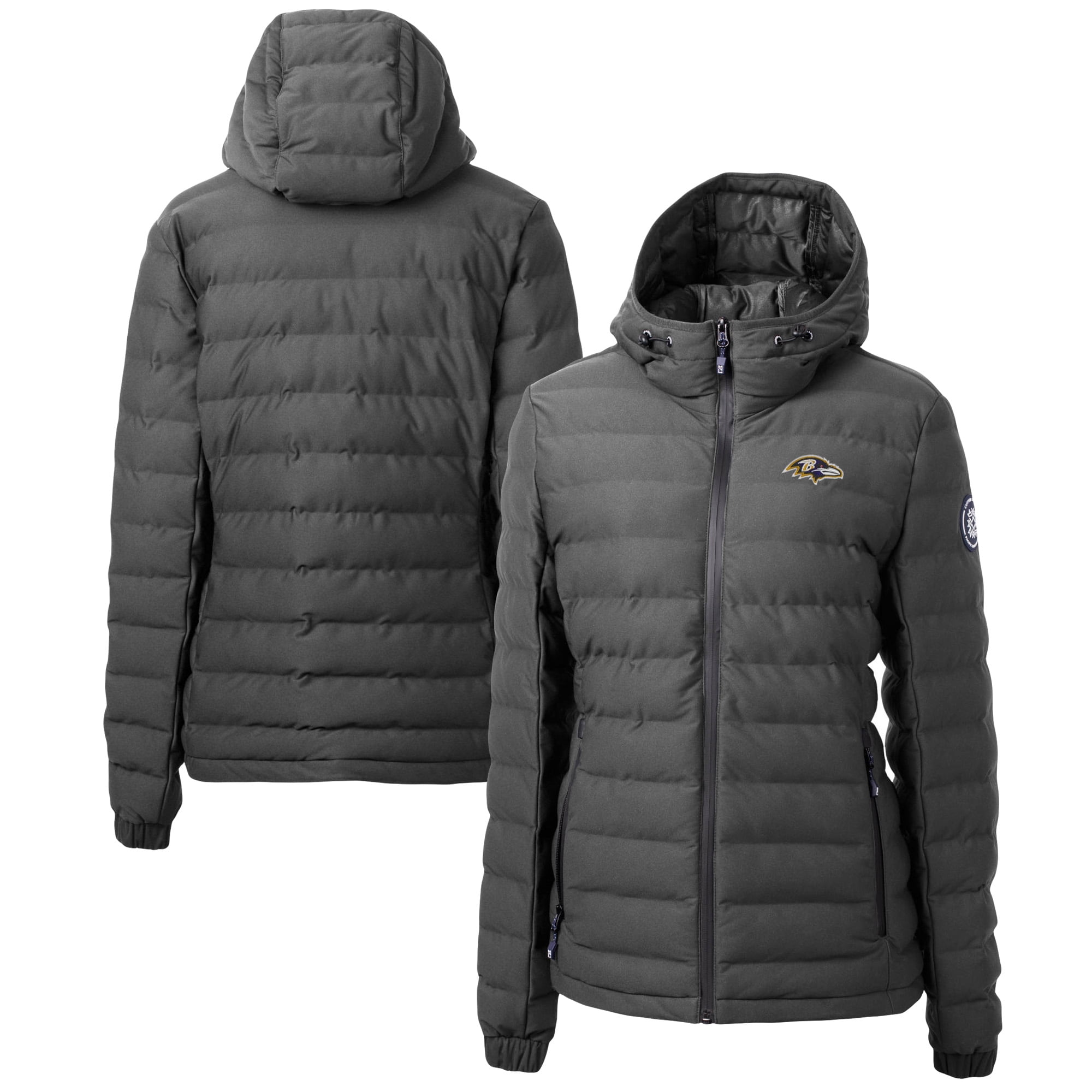 Women's Cutter & Buck Gray Baltimore Ravens Mission Ridge Repreve Eco ...