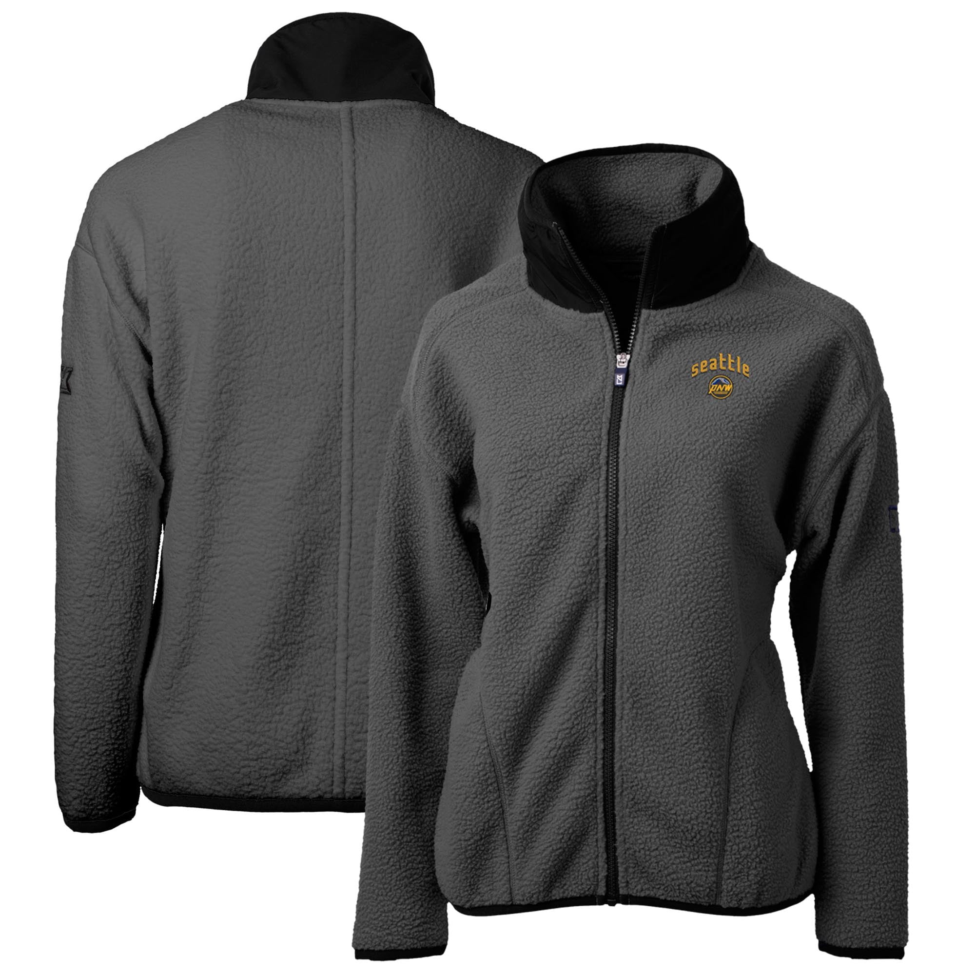 Women's Cutter & Buck Gray/Black Seattle Mariners City Connect Cascade ...