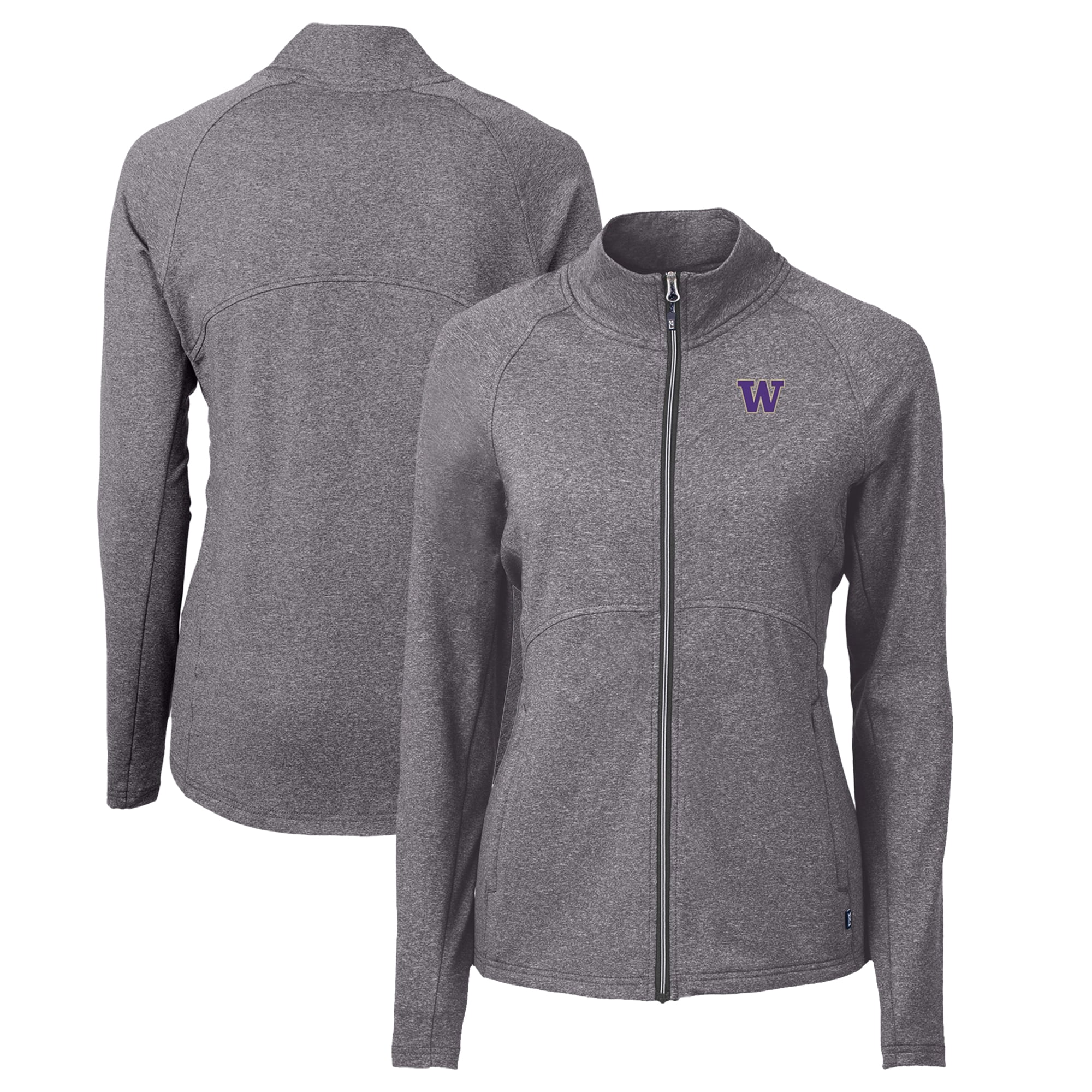 Women's Cutter & Buck Heather Black Washington Huskies Adapt Eco Knit ...