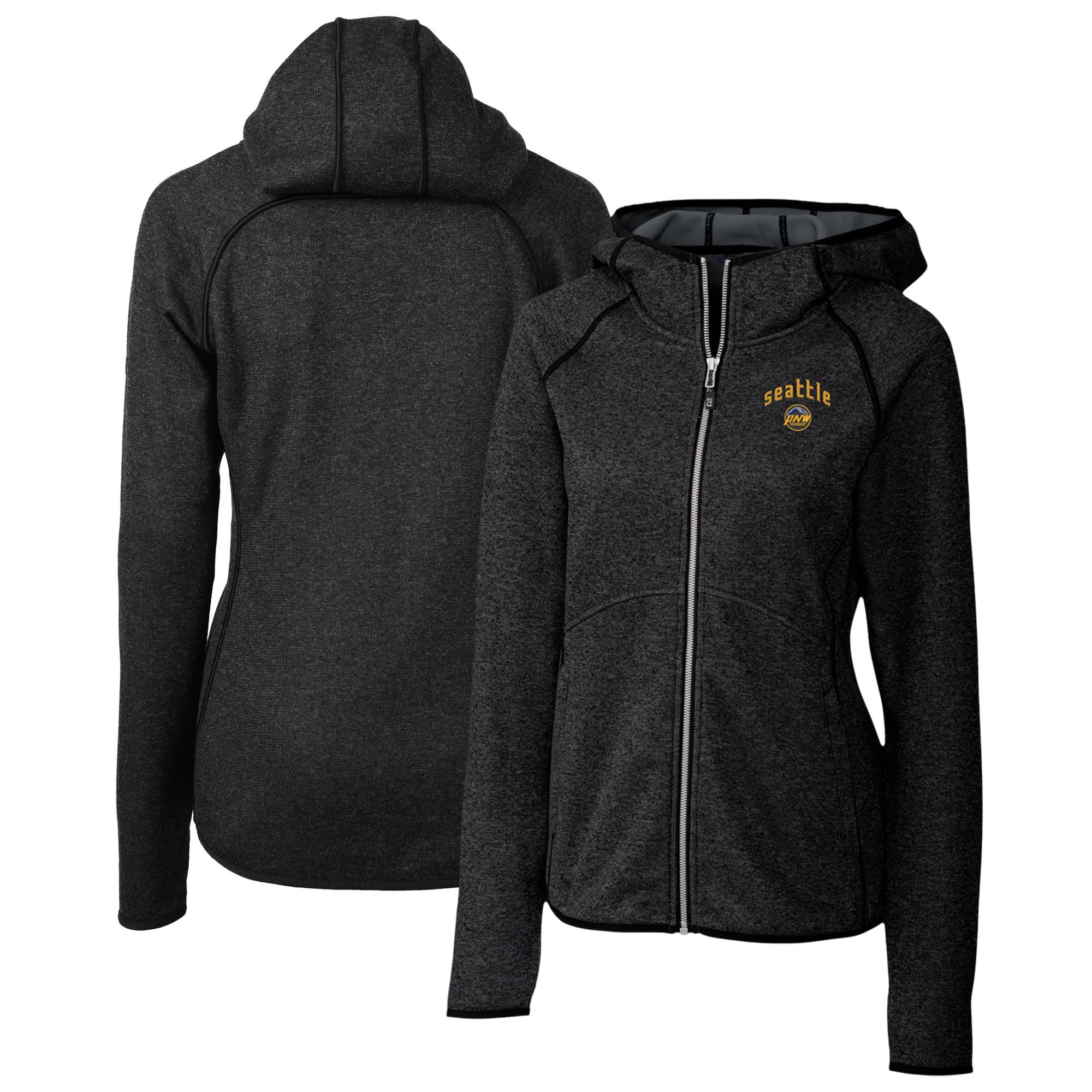 Women's Cutter & Buck Heather Charcoal Seattle Mariners City Connect ...