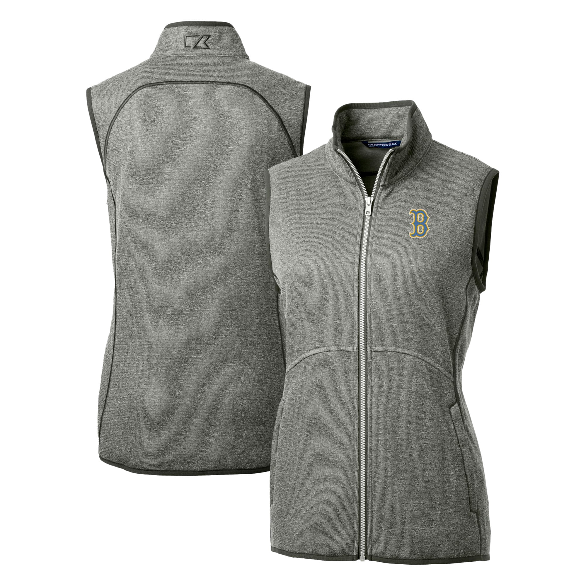 Women's Cutter & Buck Heather Gray Boston Red Sox City Connect Mainsail ...