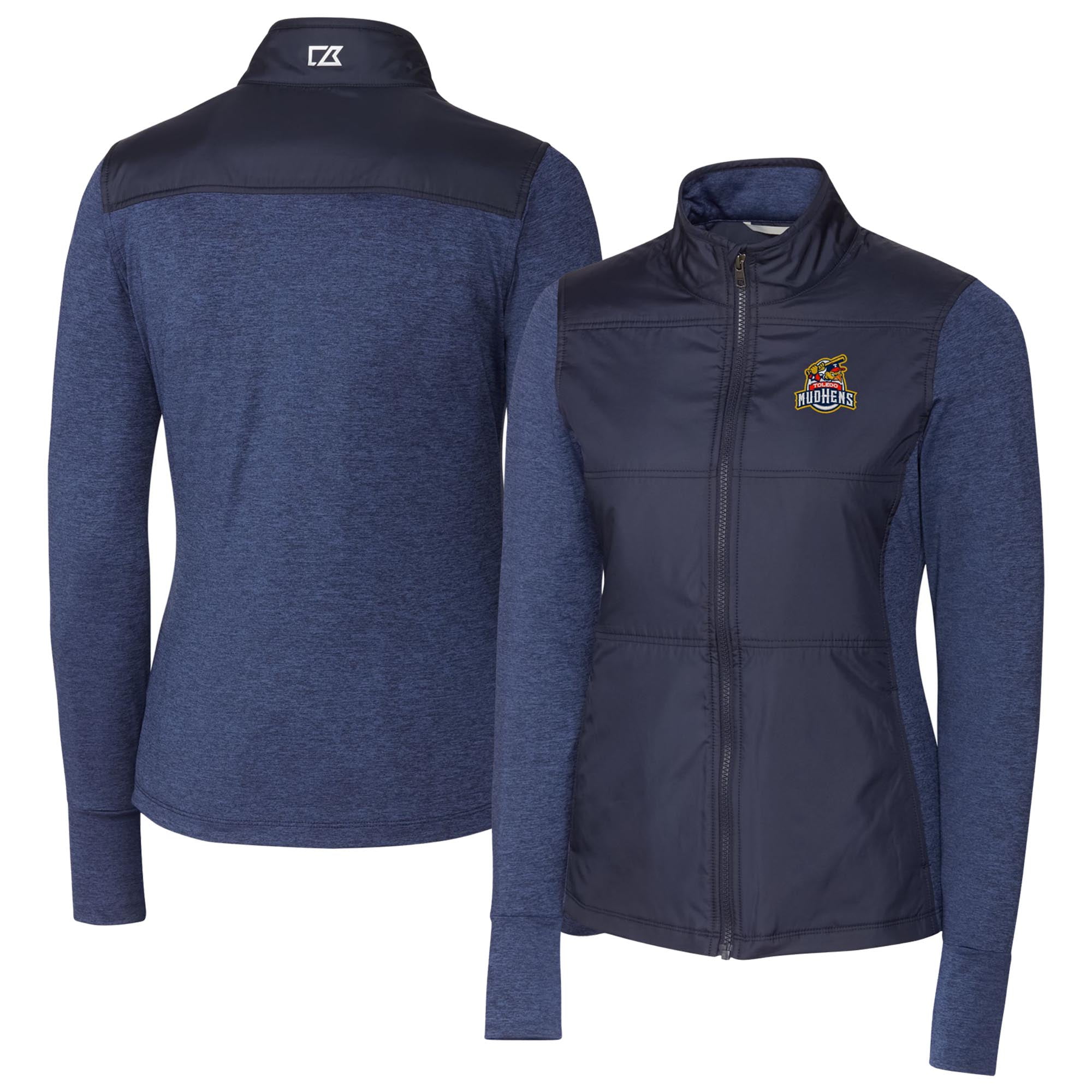 Women's Cutter & Buck Navy Toledo Mud Hens Stealth DryTec Hybrid ...