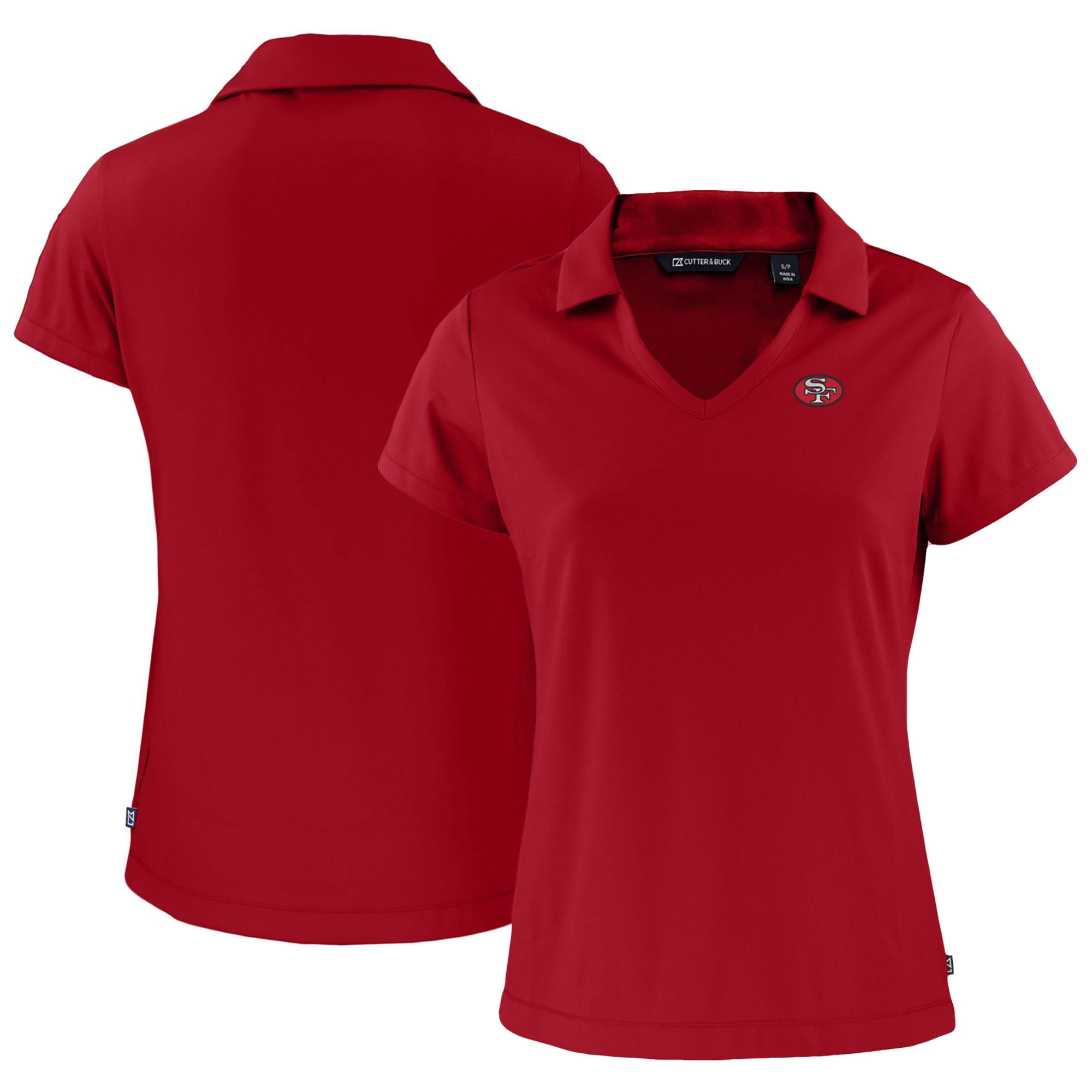 Women's Cutter & Buck Scarlet San Francisco 49ers Throwback Daybreak ...