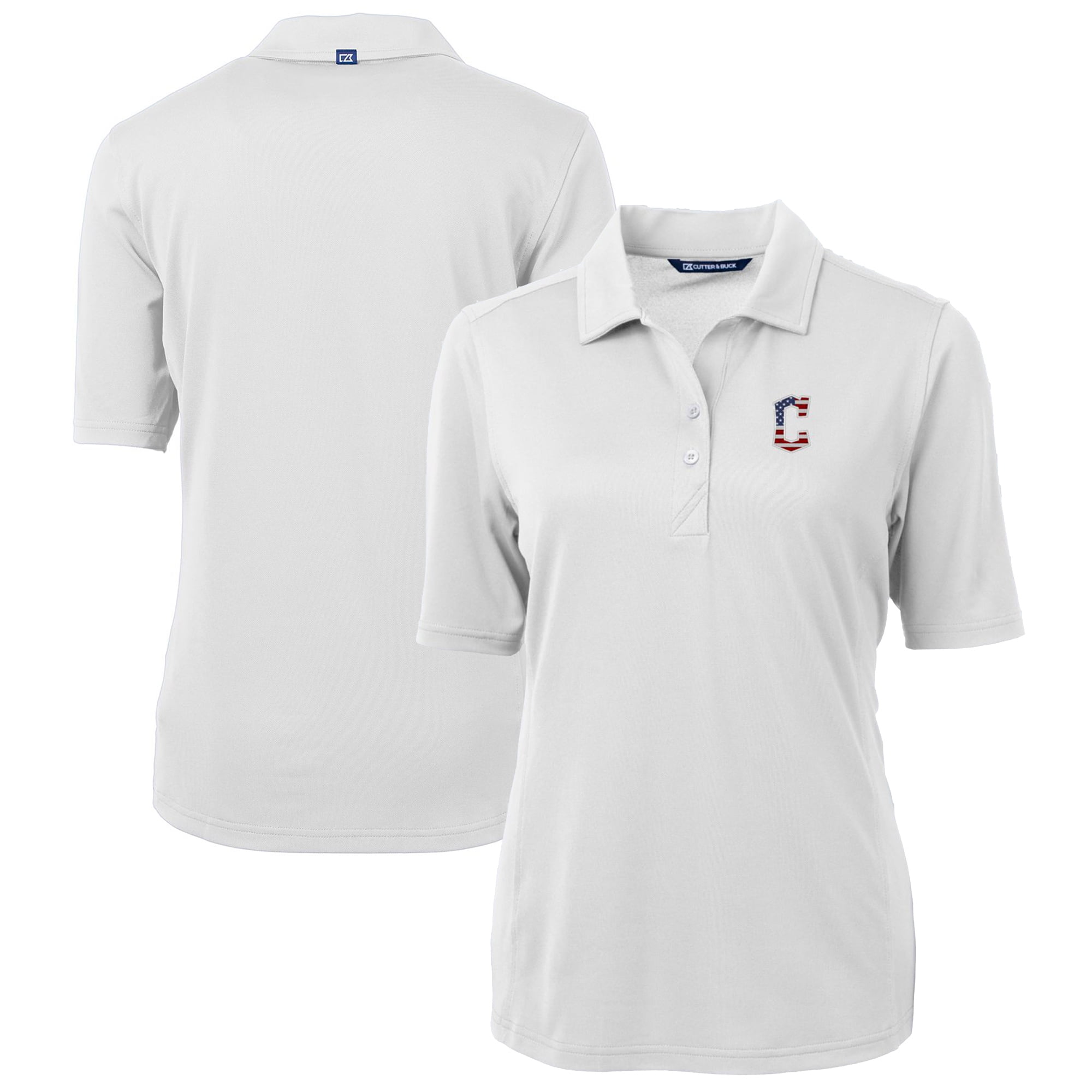 Women's Cutter & Buck White Cleveland Guardians Americana Logo DryTec ...