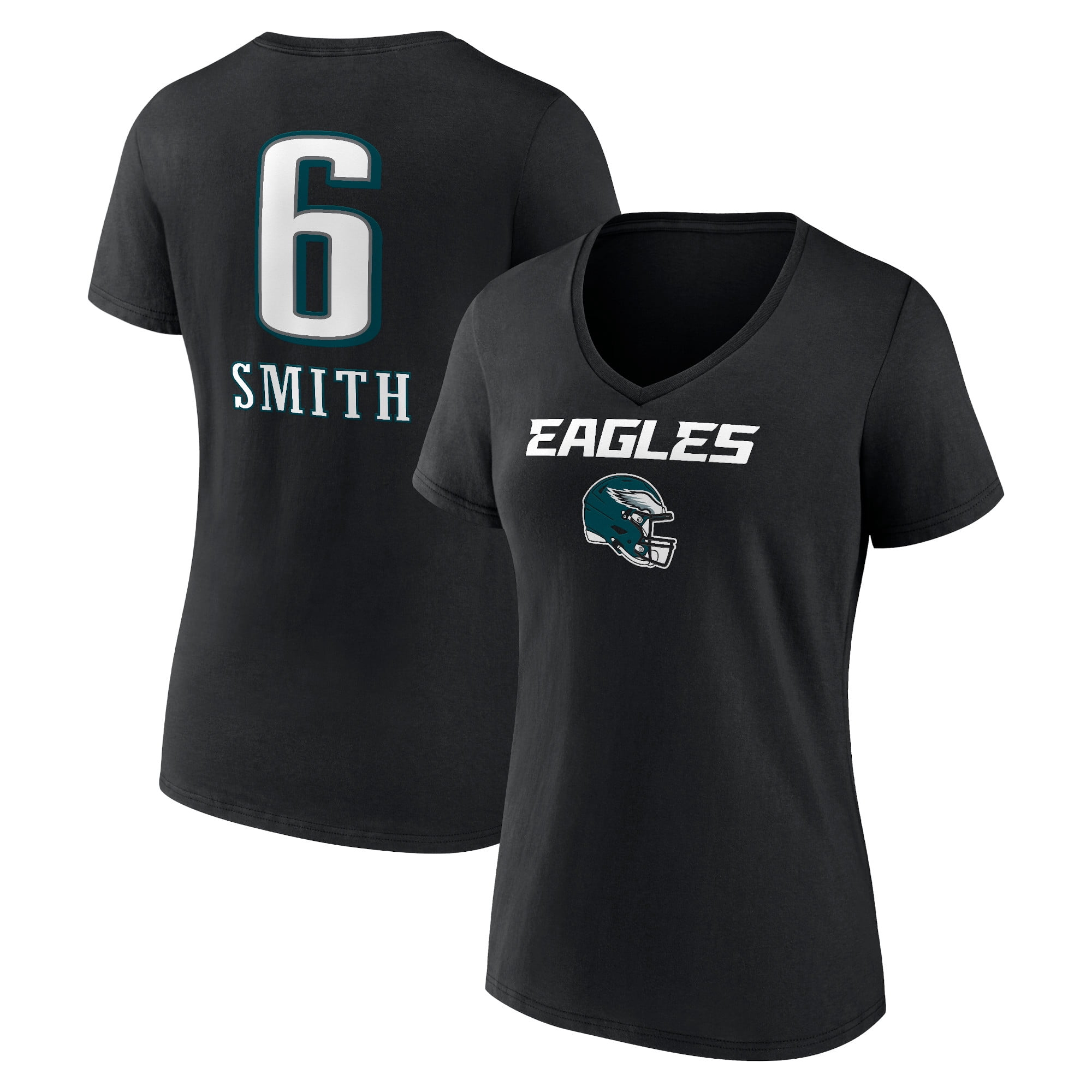 Women's DeVonta Smith Black Philadelphia Eagles Team Wordmark Player ...