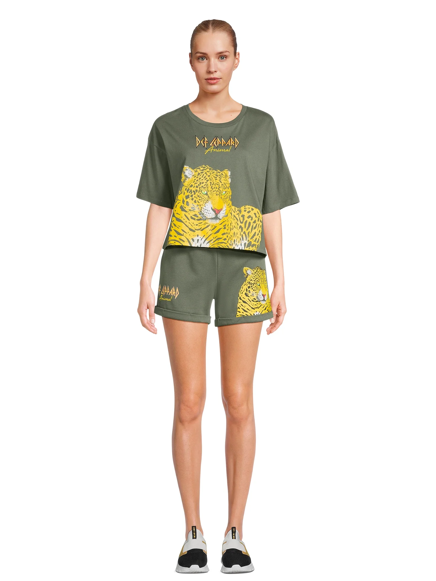 Def Leppard Juniors Skimmer Tee - Fit Graphic Print T-Shirt - Walmart.com