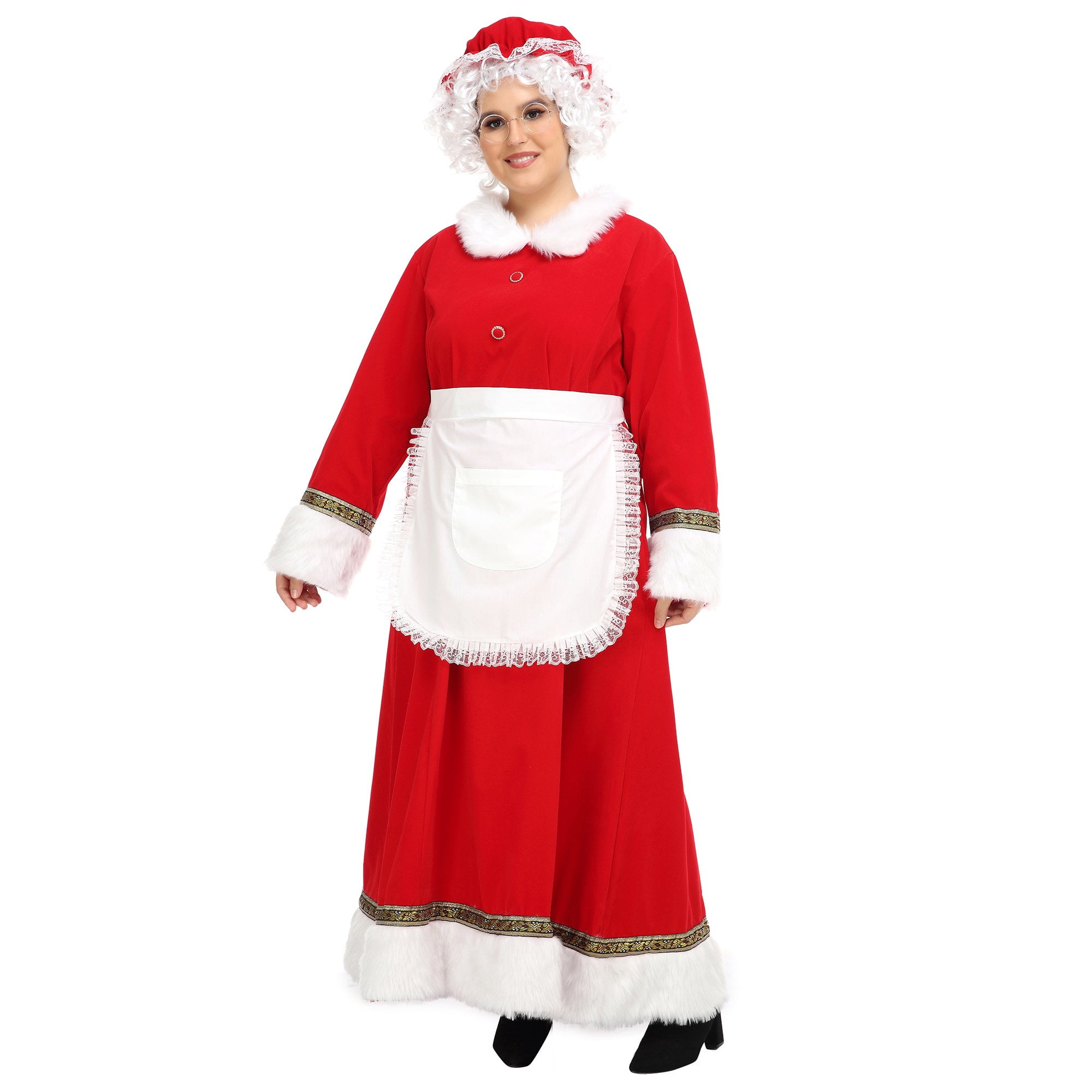Walmart Women's Deluxe Santa Claus Costume, Plus Size Adult Cosplay ...