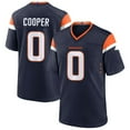 Women's Denver Cooper 0 Navy Sports Player Game Stitched Name Number T ...