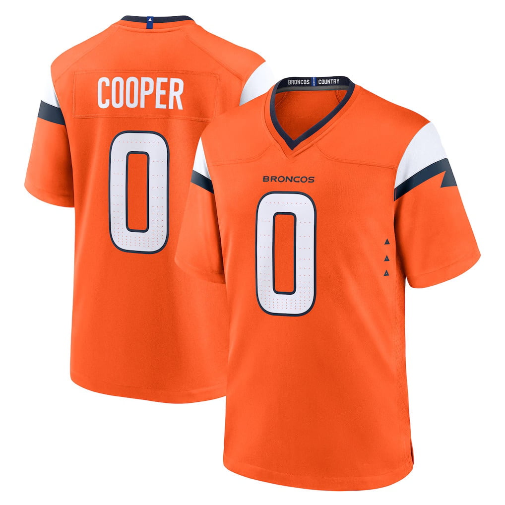 Women's Denver Cooper 0 Orange Sports Player Game Stitched Name Number ...