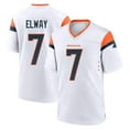Women's Denver Elway 7 White Sports Player Game Stitched Name Number T ...