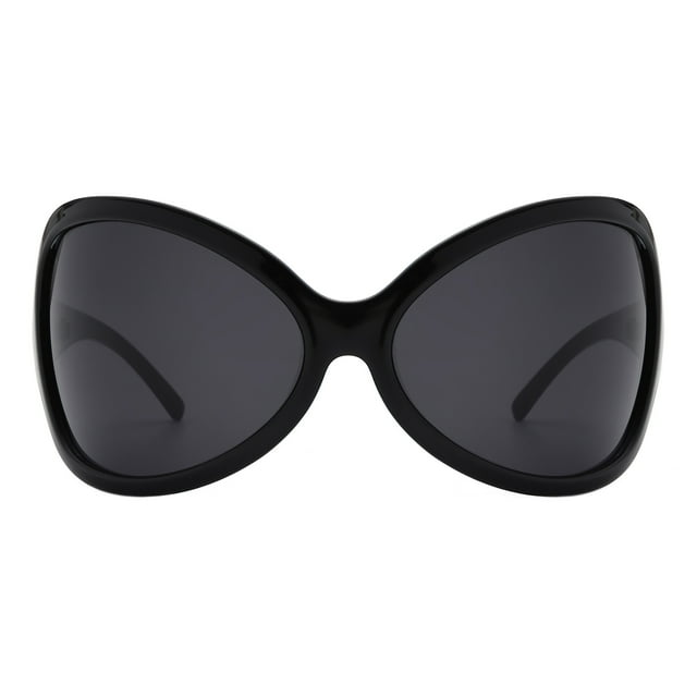 Women's Designer Sunglasses Oversized Wrap Around Butterfly Shield ...