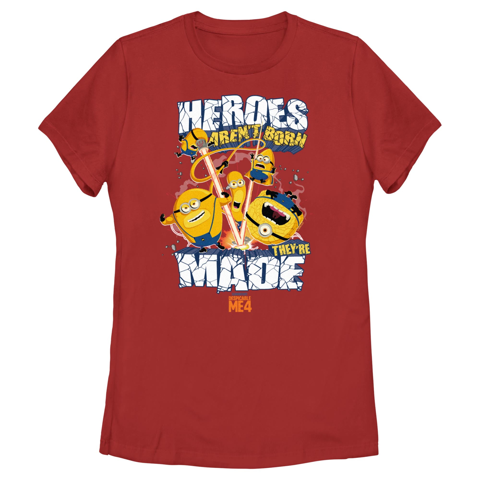 Women's Despicable Me 4 Mega Minions Heroes Aren't Born They're Made ...