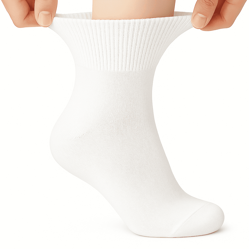 AWS/American Made Women's Cotton Diabetic Ankle Socks, Seamless Toe ...