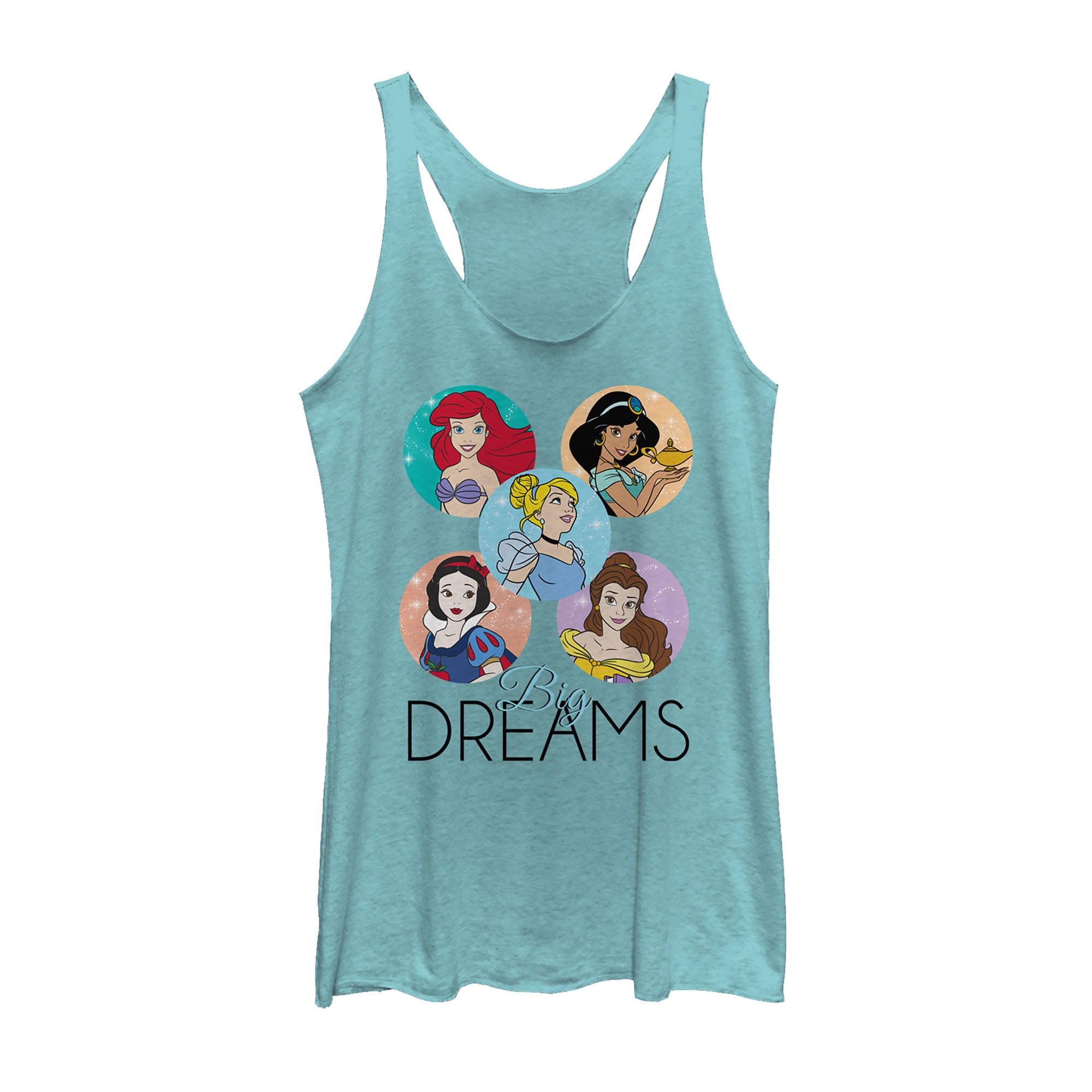 Women's Disney Princesses Big Dreams Character Circles Racerback Tank ...