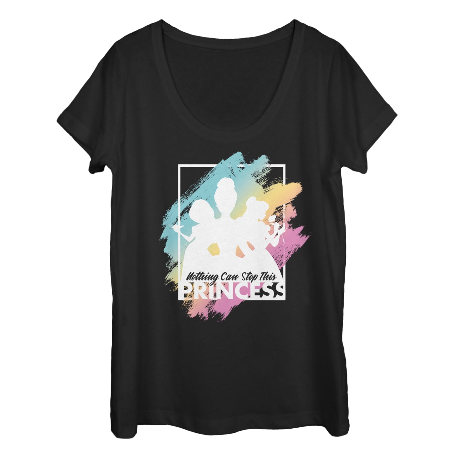 Women's Disney Princesses Can't Stop this Princess Scoop Neck Black ...