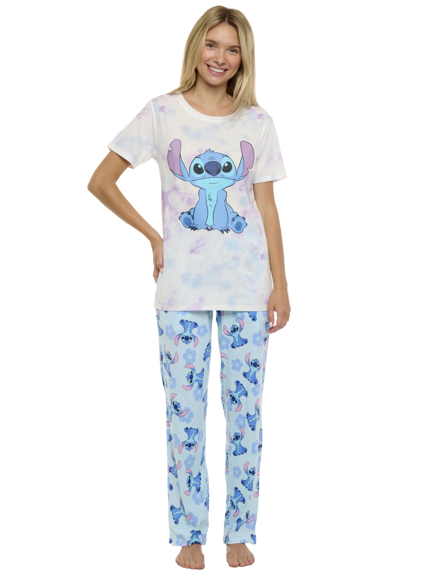Women's Stitch T-Shirt and Pants Sleepwear 2-Piece Set Disney Lilo and ...