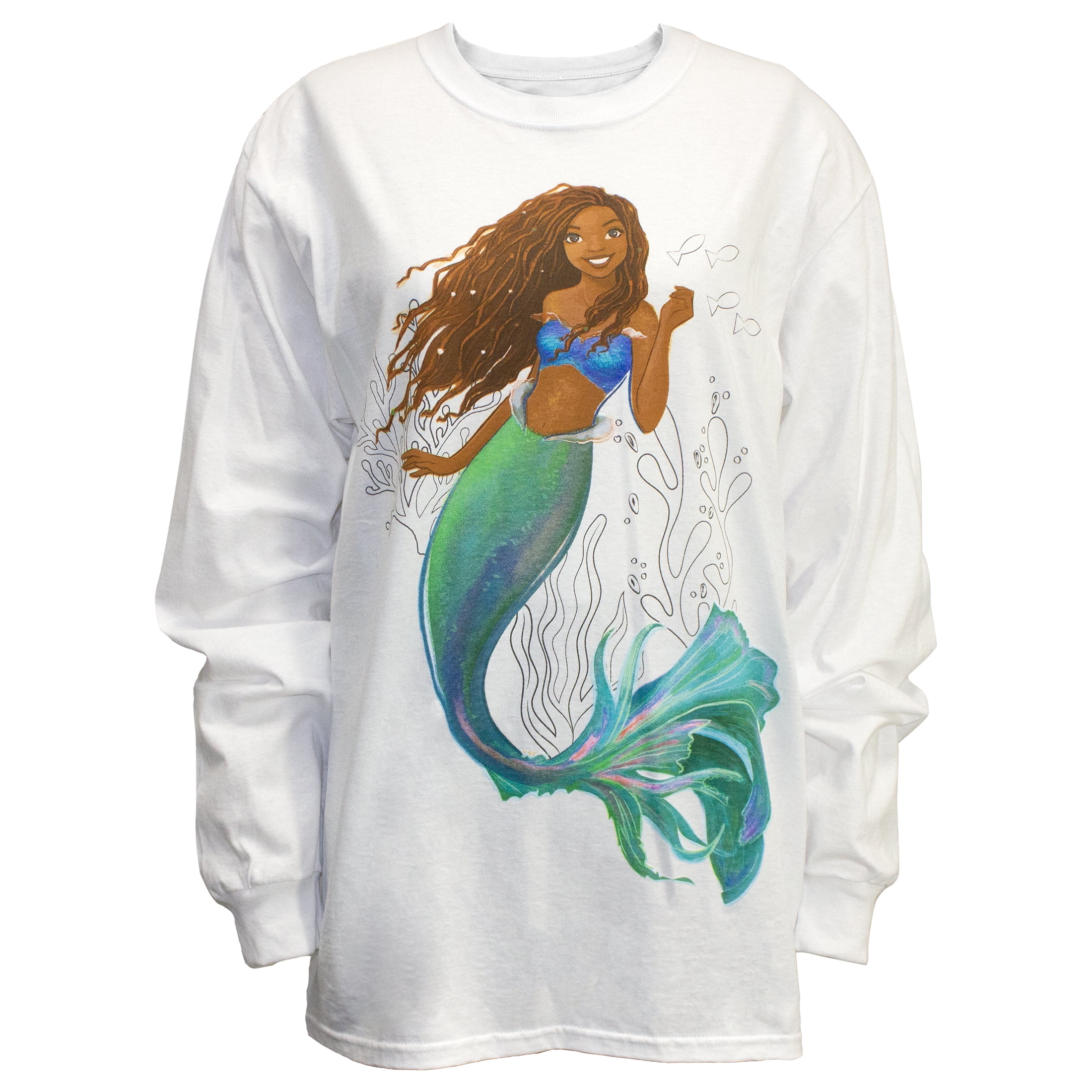 Women's Disney The Little Mermaid Ariel Long Sleeve T-Shirt - Walmart.com