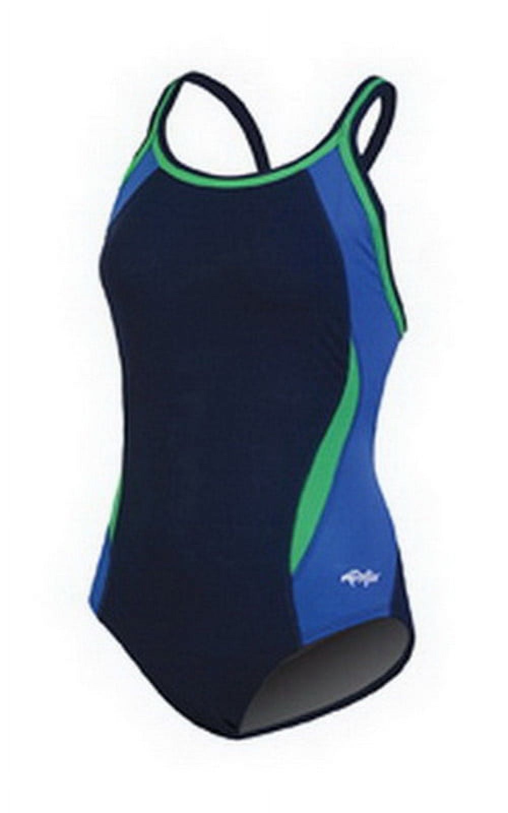 Women's Dolfin Team Colorblock DBX Back Competitive One-Piece Swimsuit ...