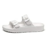 Women's Double Buckle Sandals Adjustable Slide EVA Rubber Strap Waterproof - Walmart.com