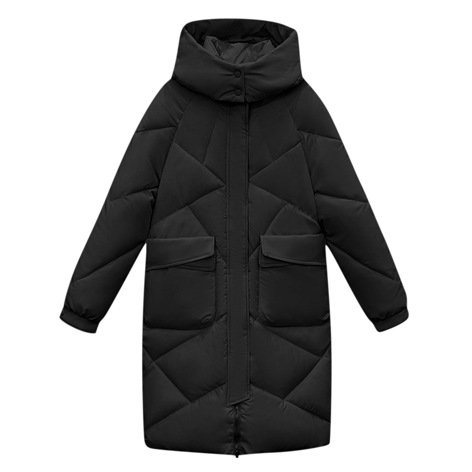 Women's Down Coat Plus Size Puffer Hooded Warm Winter Parka Coat Long ...