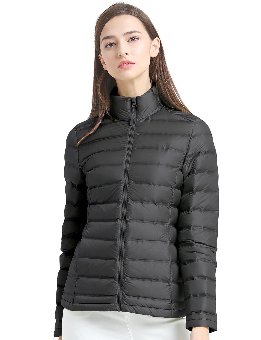 Women's Down Jacket Packable Ultralight Slim Fit Outwear Quilted Winter ...