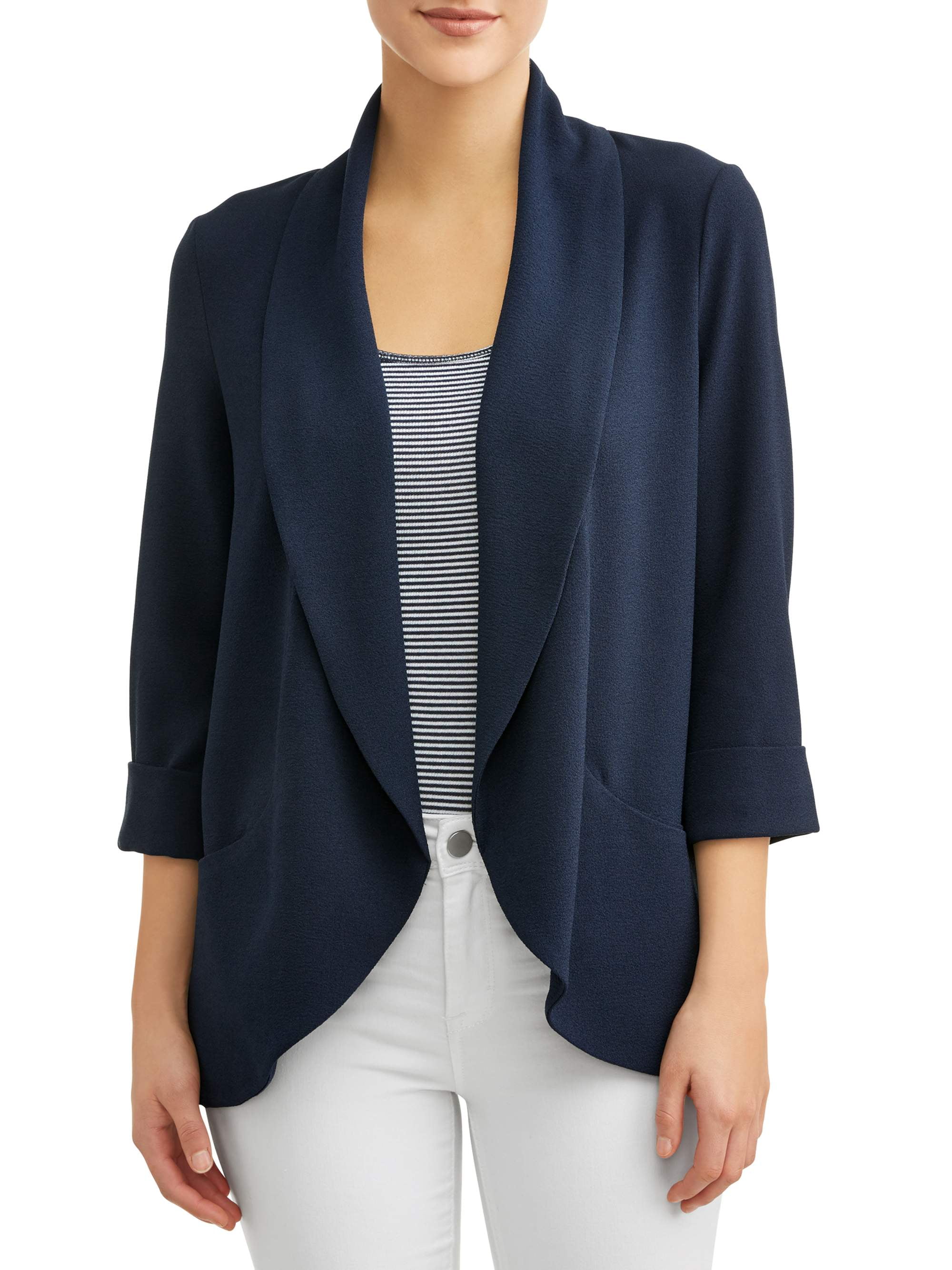 Women's Drape Front Blazer - Walmart.com