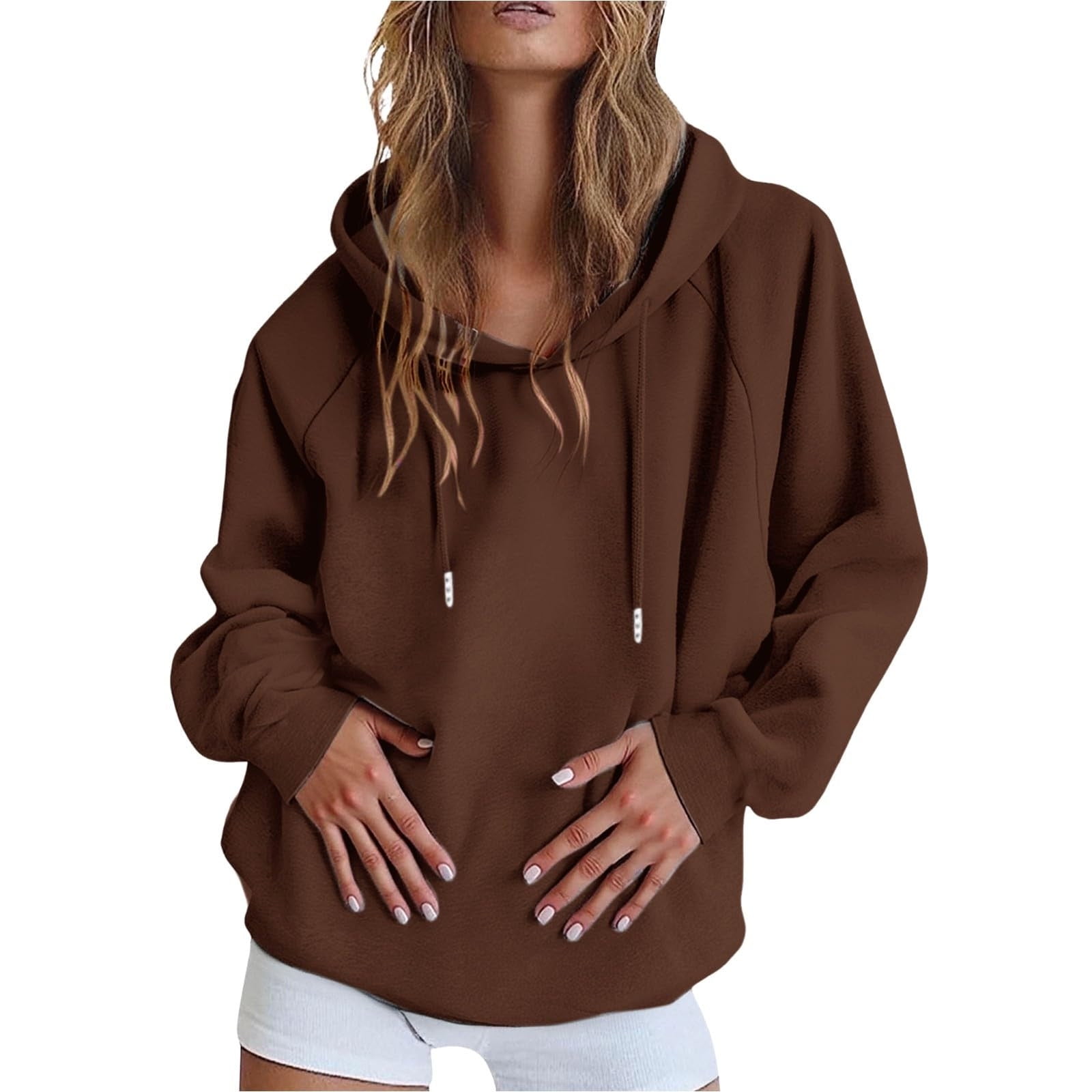 Women's Drawstring Hoodies Casual Long Sleeve Hooed Sweatshirts ...