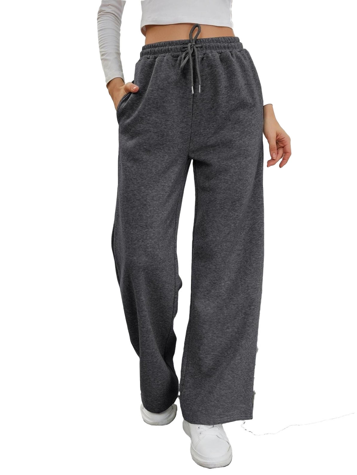Walmart Exclusive: Comfy Women's Jogging Drawstring Sweatpants, Wide ...