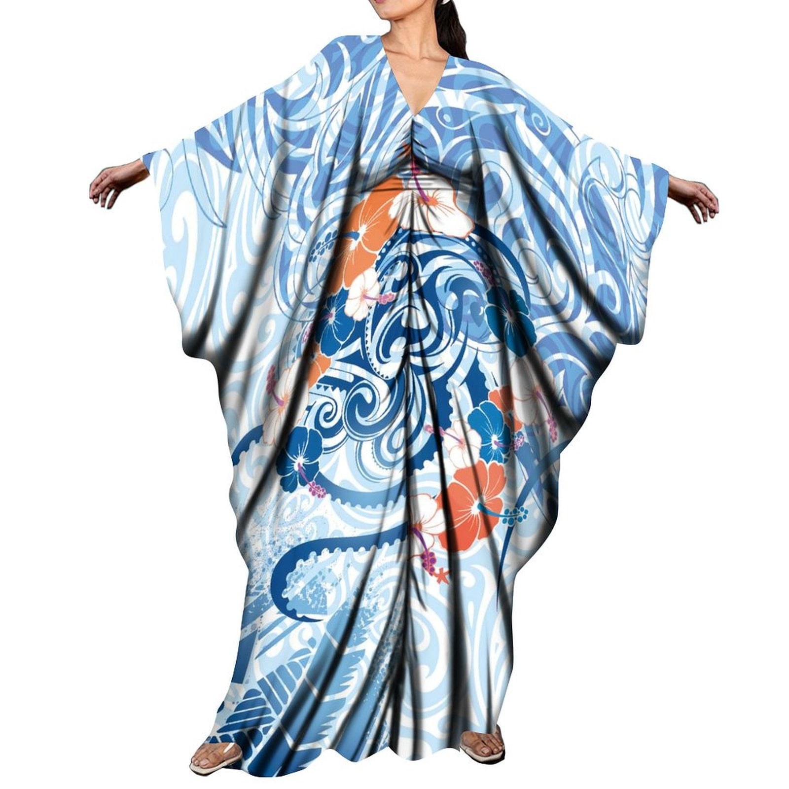 Women's Dress Polynesian Vintage Print Maxi Skirt With Butterfly ...