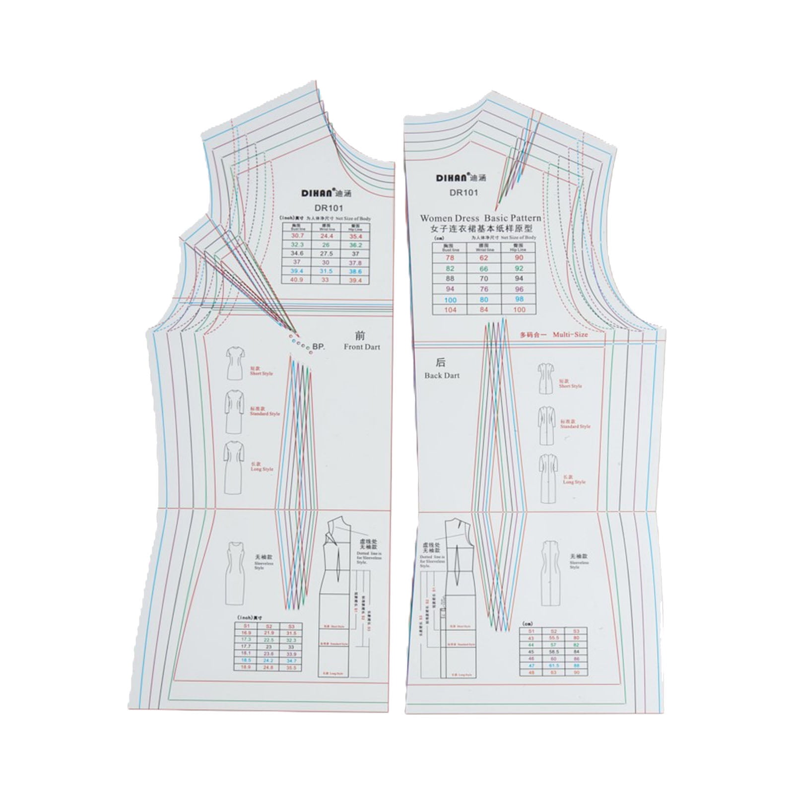 Women's Dress Ruler Easy to Use Dressmaking Ruler for Creating Basic ...