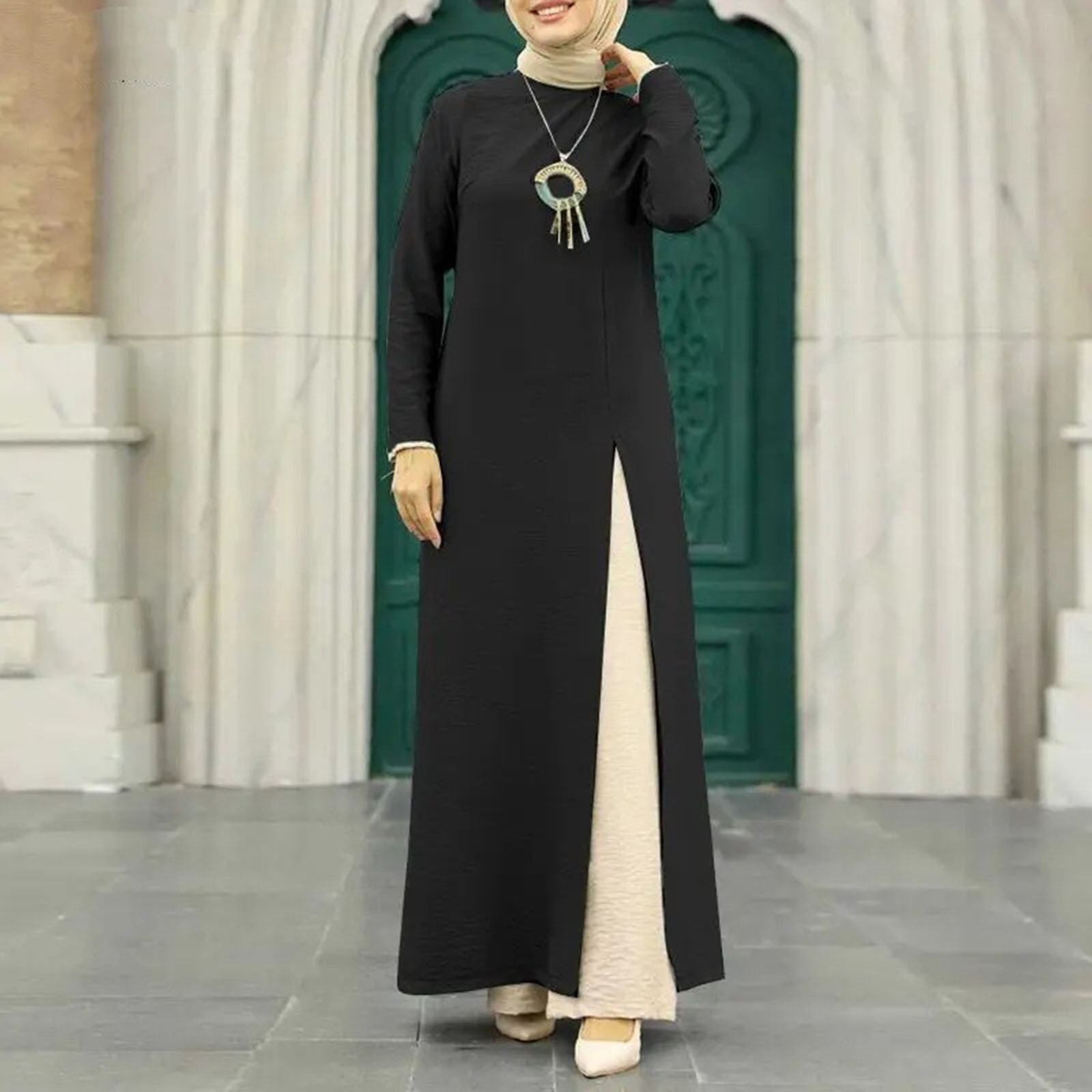Women's Dress Türkiye Dubai Heavy Industry Beading Ironing Dress Hijab ...