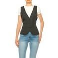 Women's Dressy Casual Racerback Vest Three Button Tuxedo Suit Waistcoat ...