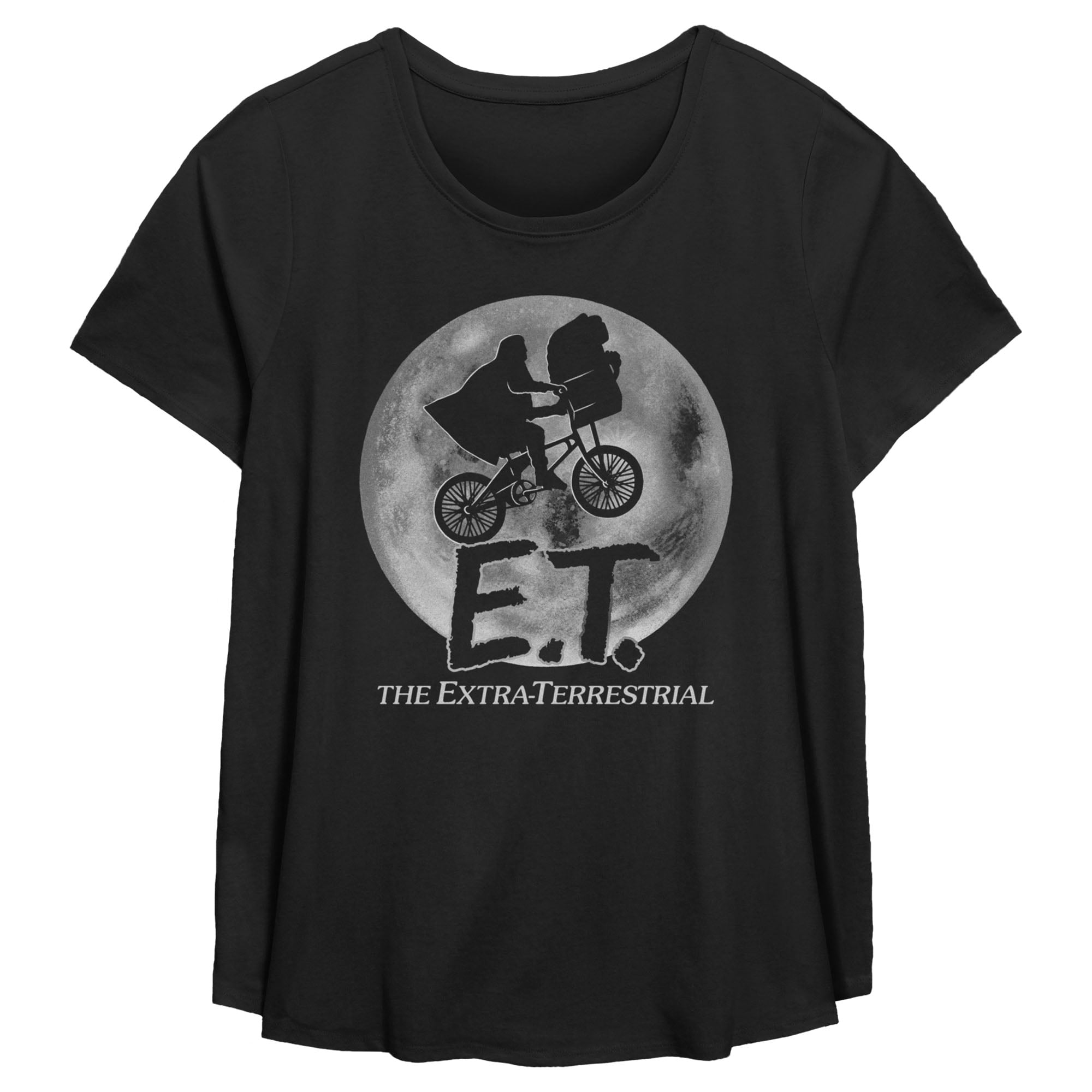 Women's E.T. the Extra-Terrestrial Bike on the Moon Graphic T-Shirt ...