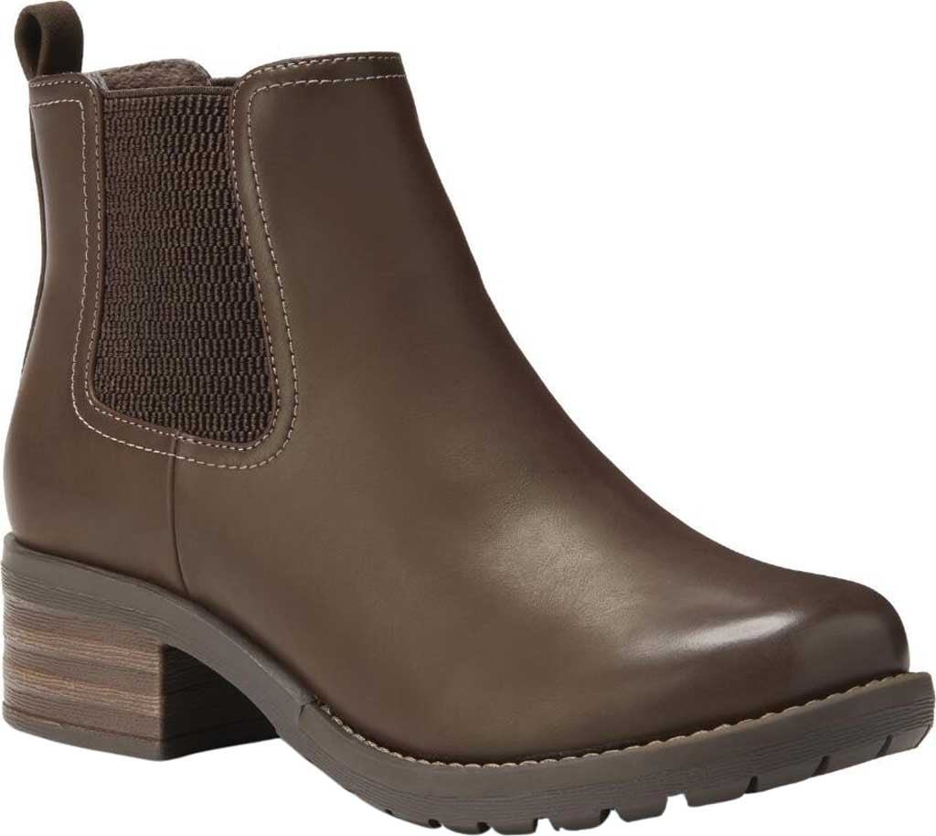 Women's Eastland Jasmine Chelsea Boot Brown Tumbled Synthetic 8.5 W ...