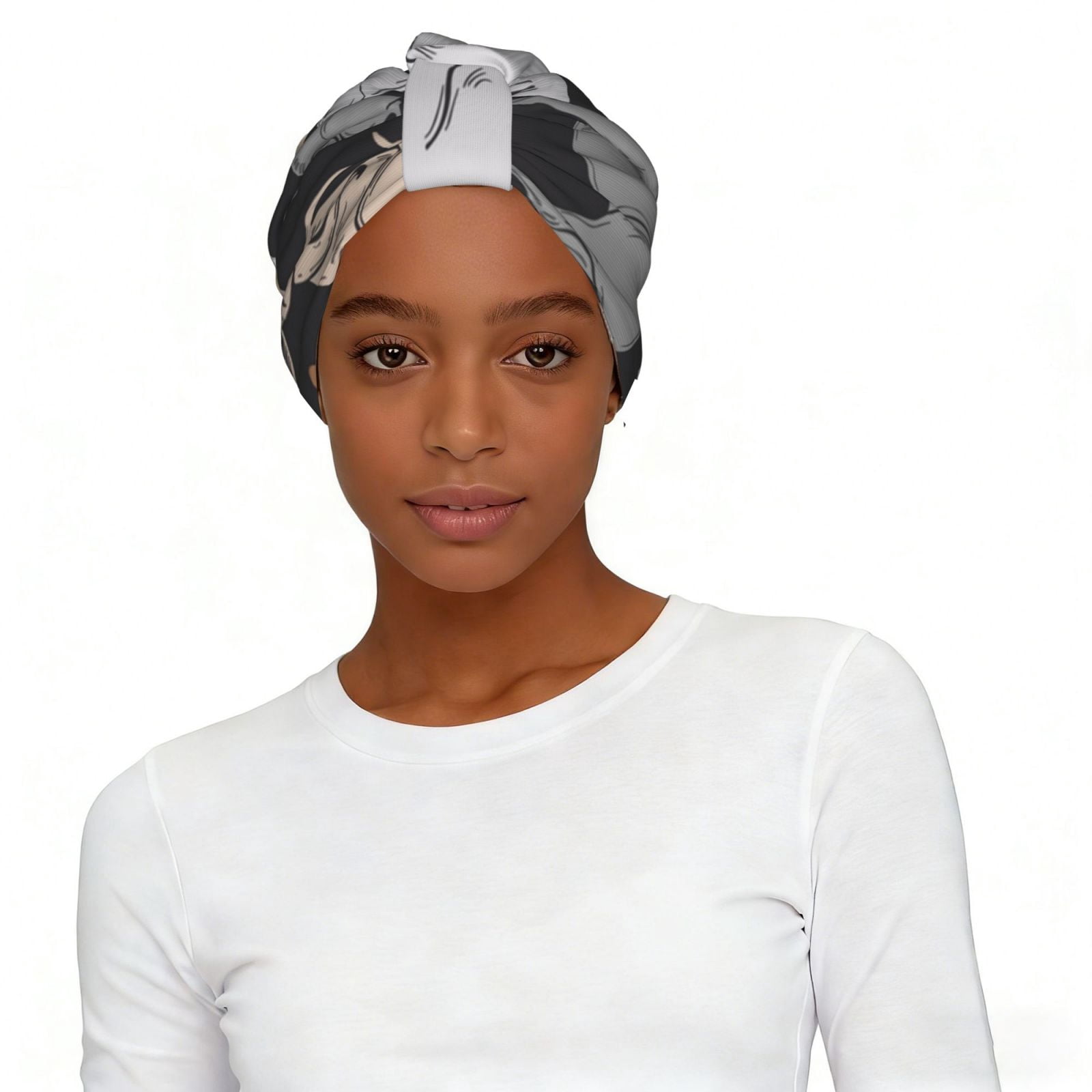 Women's Elastic Headscarf Hat Soft Stretchy Breathable Turban Cap ...