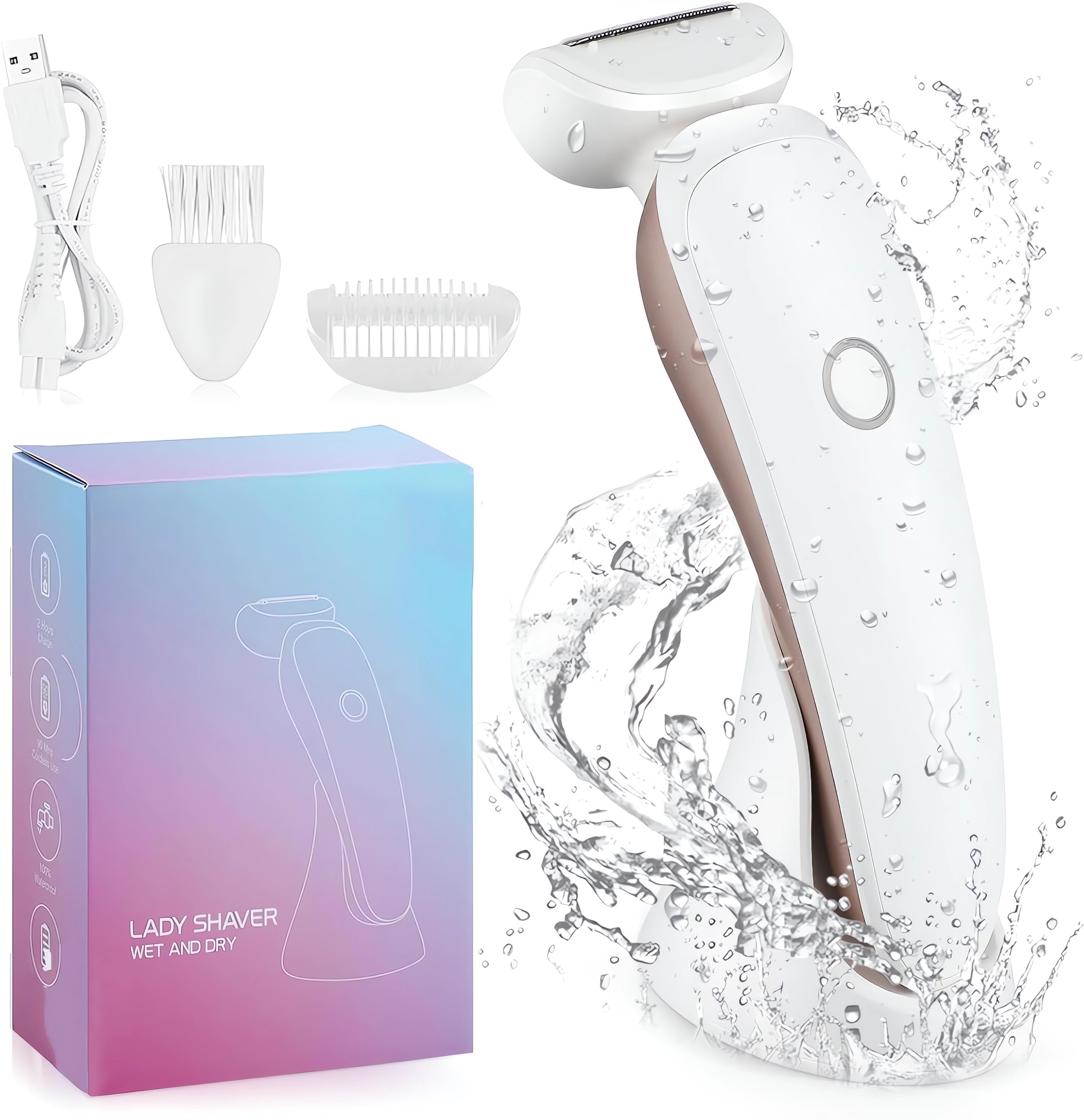 MichPong Women's Electric Razor, Hypoallergenic Foil Head, IPX7 ...
