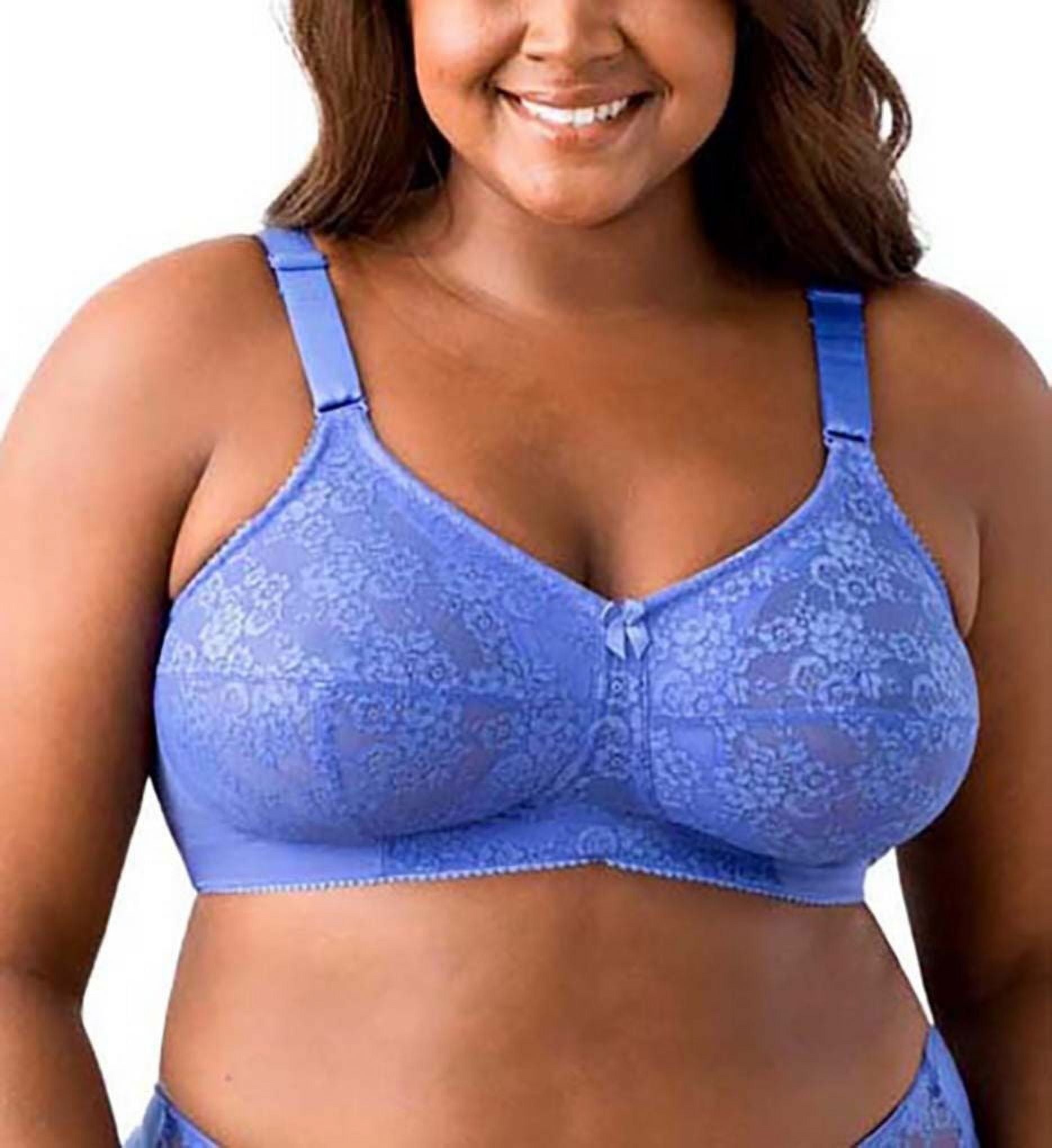 Women's Elila 1303 Lace Wireless Soft-cup Bra (Cobalt Blue 46G) - Walmart.com