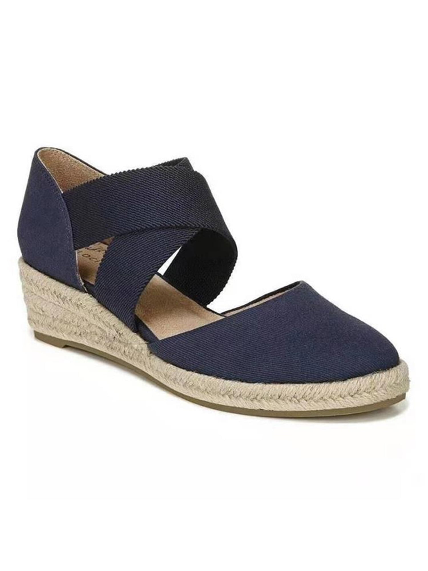 Women's Espadrilles Wedge Closed Toe Summer Heel Lady Platform Wedge ...