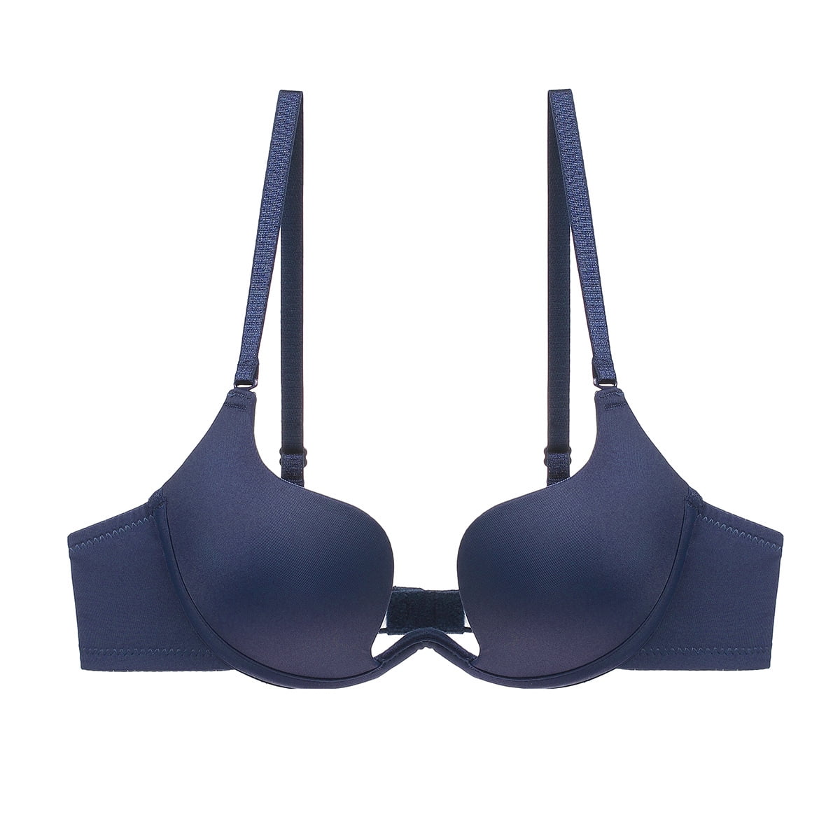 Women's Essentials Deep U Multi-Way Push Up Convertible Low Cut Plunge ...