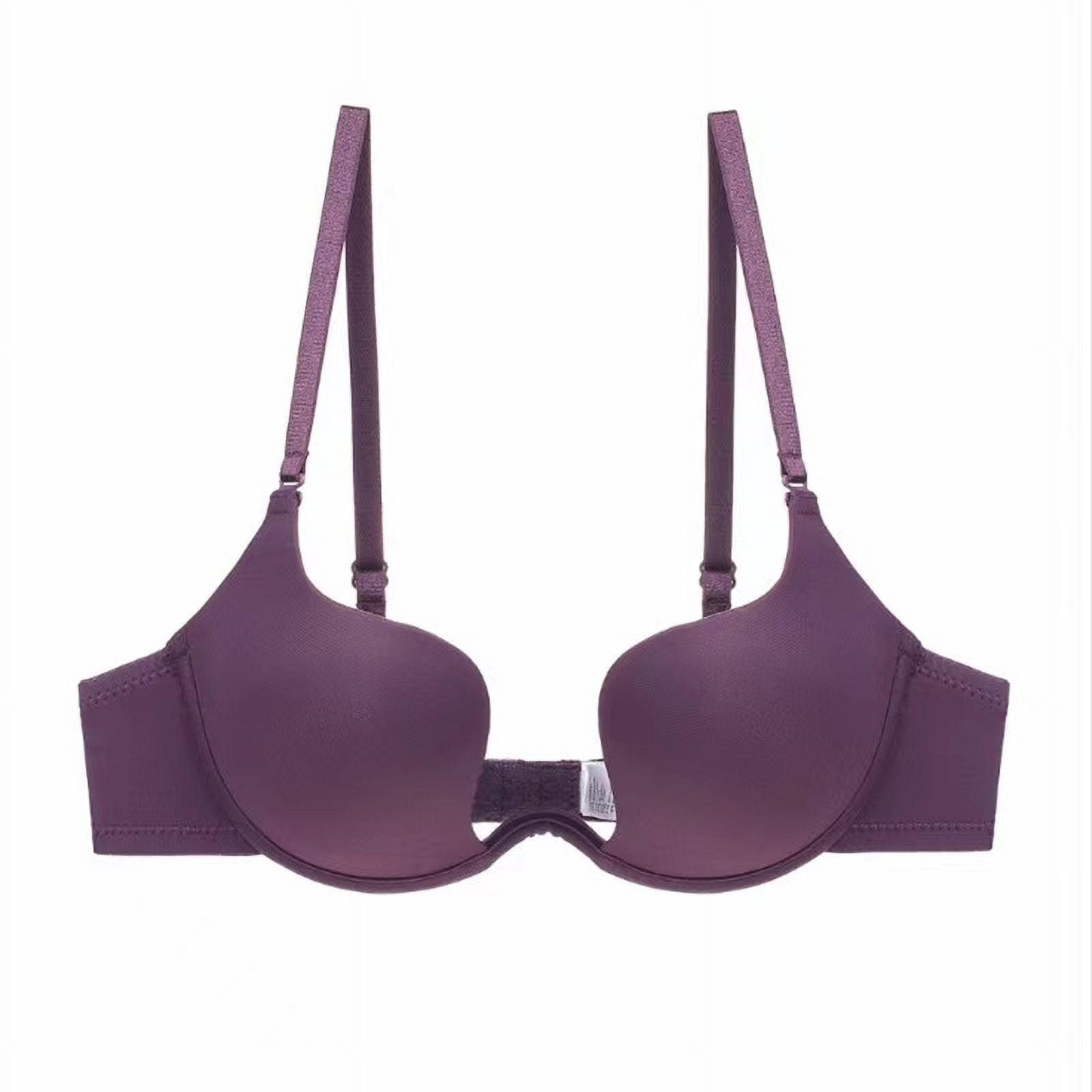 Women's Essentials Deep U Multi-Way Push Up Convertible Low Cut Plunge ...