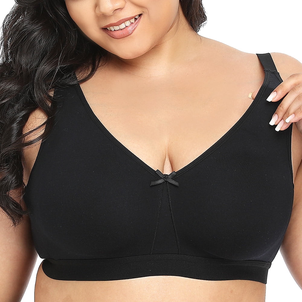 Women's Everday Bra Plus Size Full Cup Non-padded Wireless Comfort Bralette 36G - Walmart.com