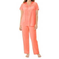Exquisite Form Women's Breathable Nylon Tricot Short Sleeve Pajama Set ...