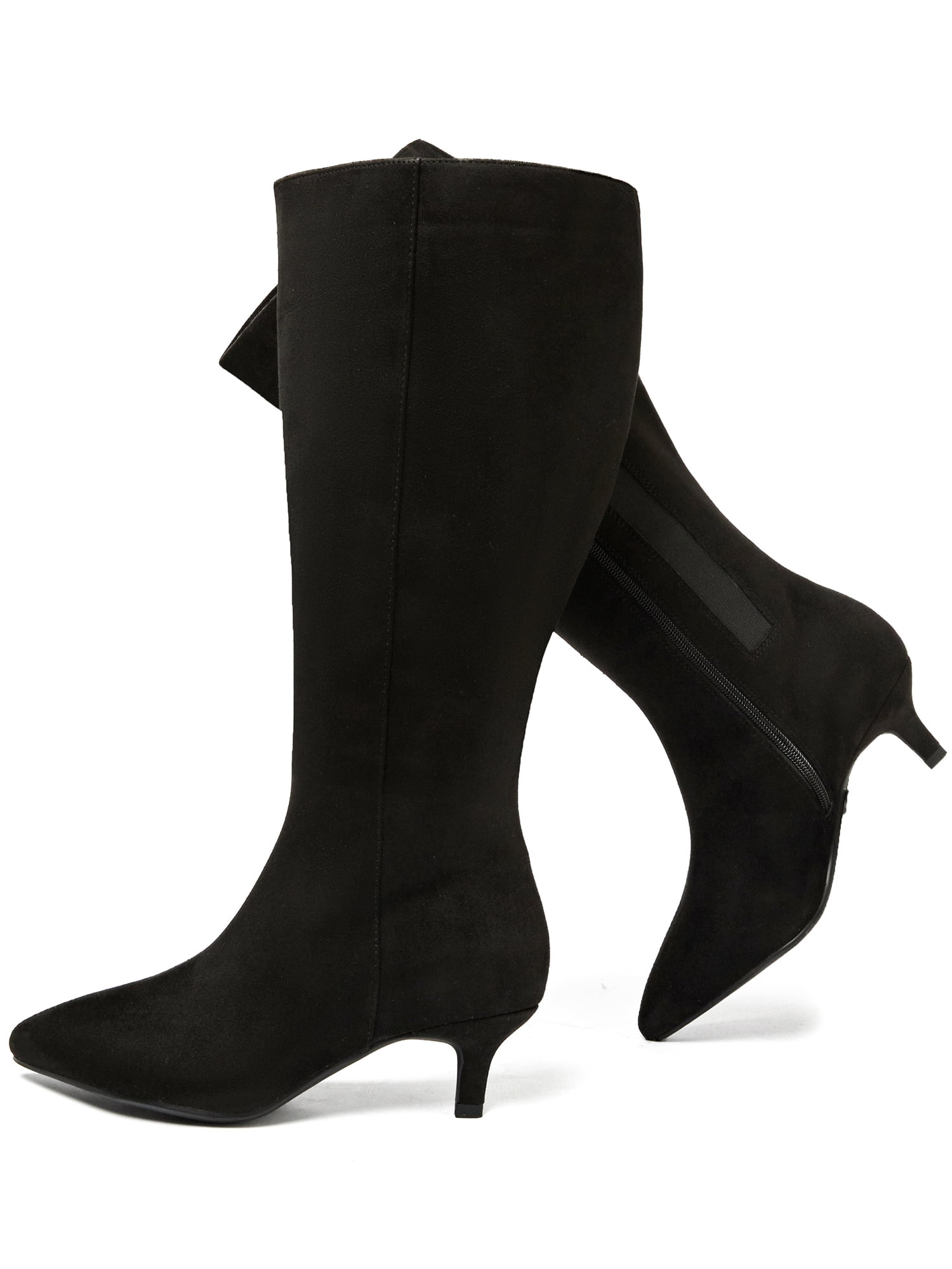 Women's Extra Wide Calf Knee High Boots Stiletto Heeled True Wide Width ...